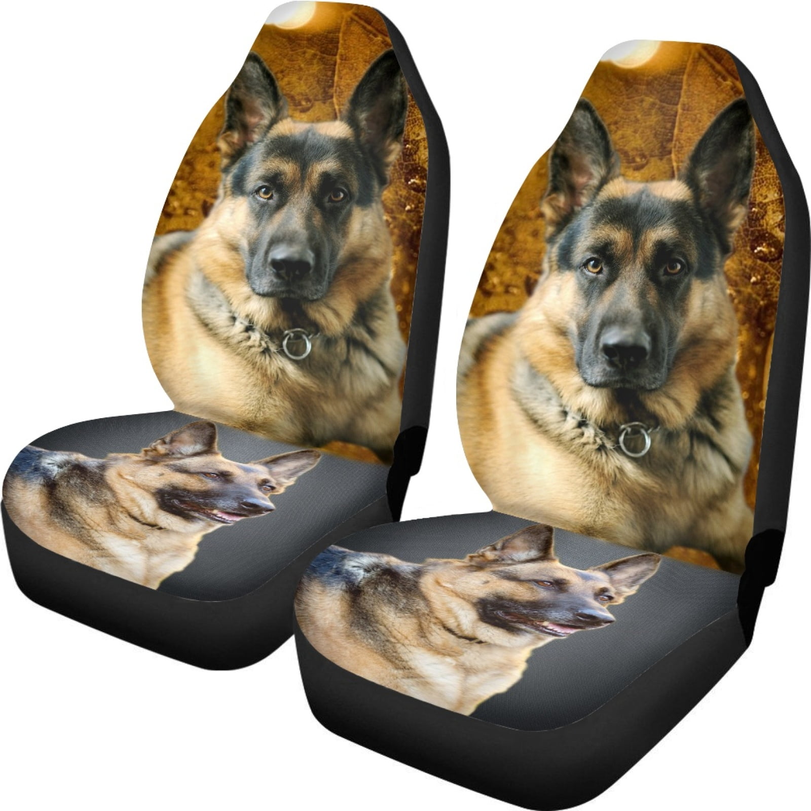 Xoenoiee Cute German Shepherd Dog Print Vehicle Seat Protector Car Seat ...