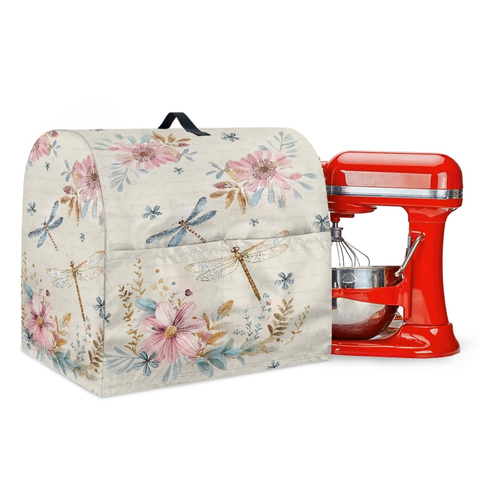 Xoenoiee Dragonfly Daisy Print Kitchen Aid Mixer Cover, Kitchen Stand ...