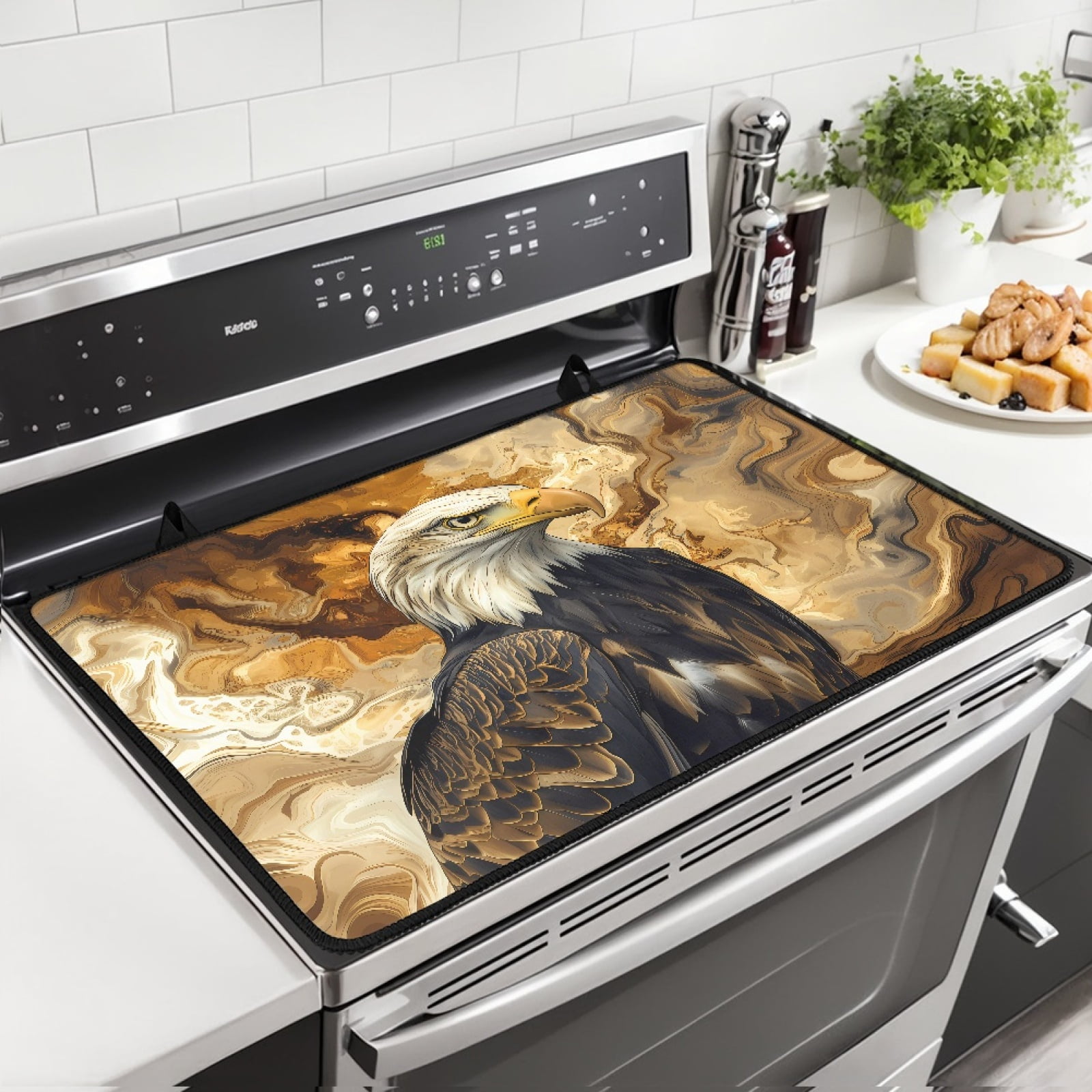 Xoenoiee Eagle Marble Print Stove Top Cover for Electric Stove, Ceramic ...