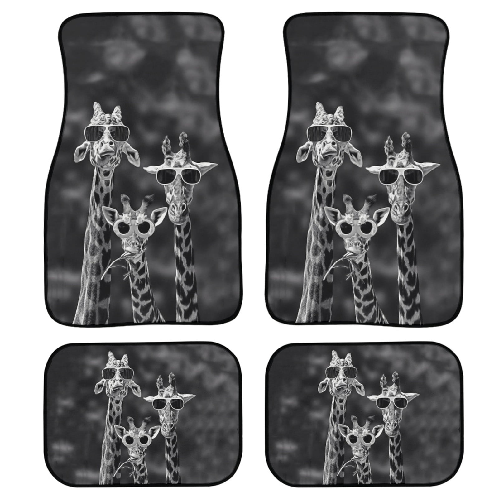 Xoenoiee Floor Mats for Car Full Set for Women Men, Funny Giraffe Print ...