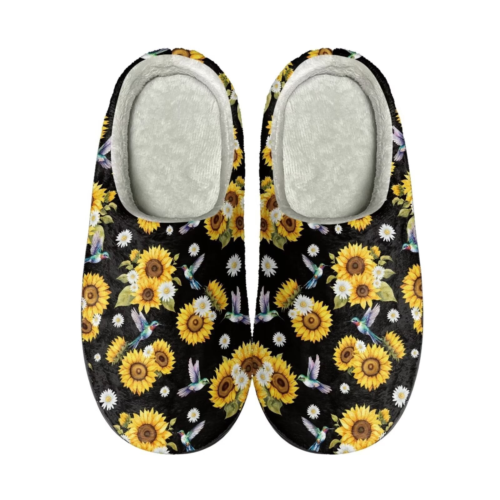 Xoenoiee Fuzzy Slippers for Winter Warm Slippers with Non-Skid Sole for ...