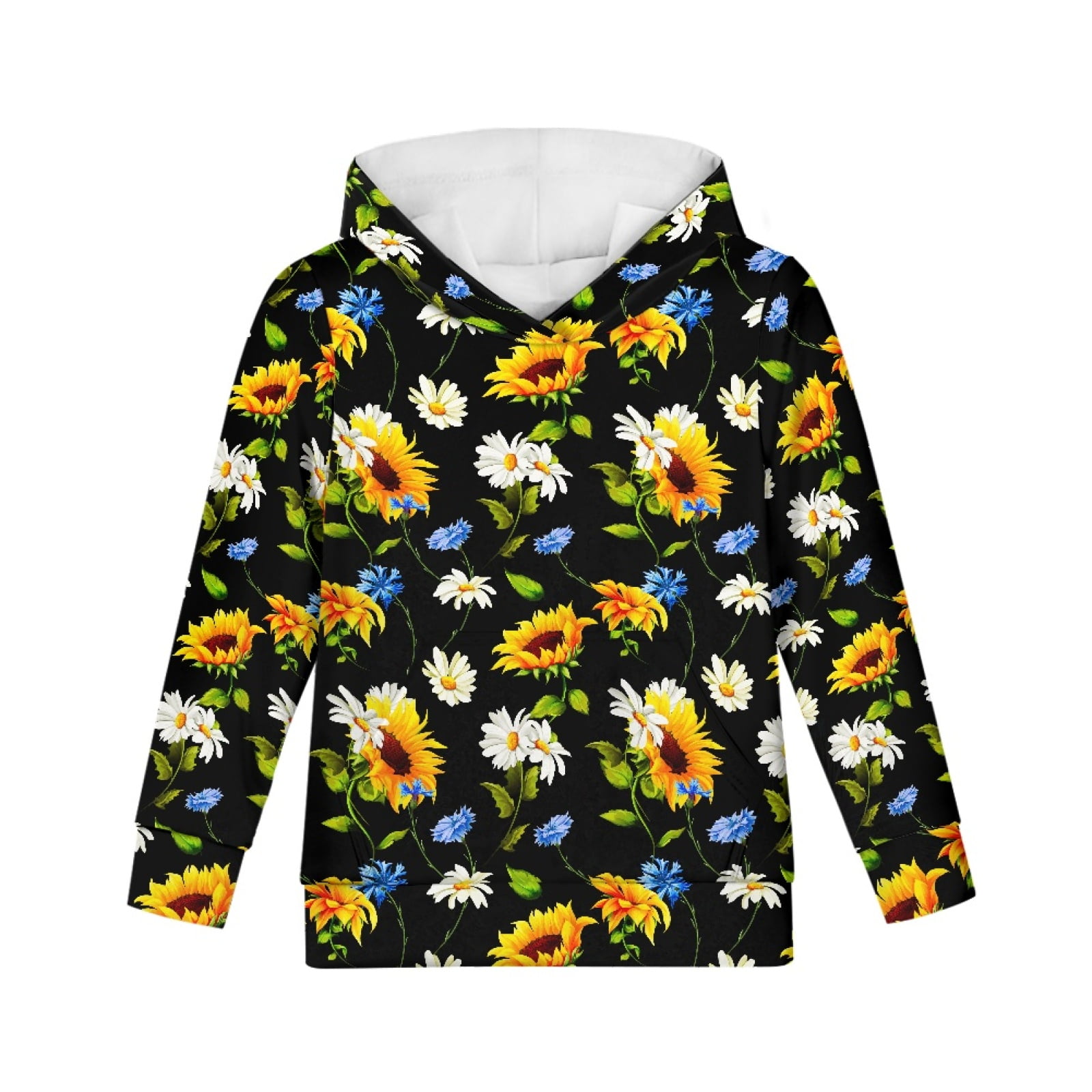 Xoenoiee Girls Hoodies Long Sleeve Hoodies Hooded Sweatshirt with Front ...