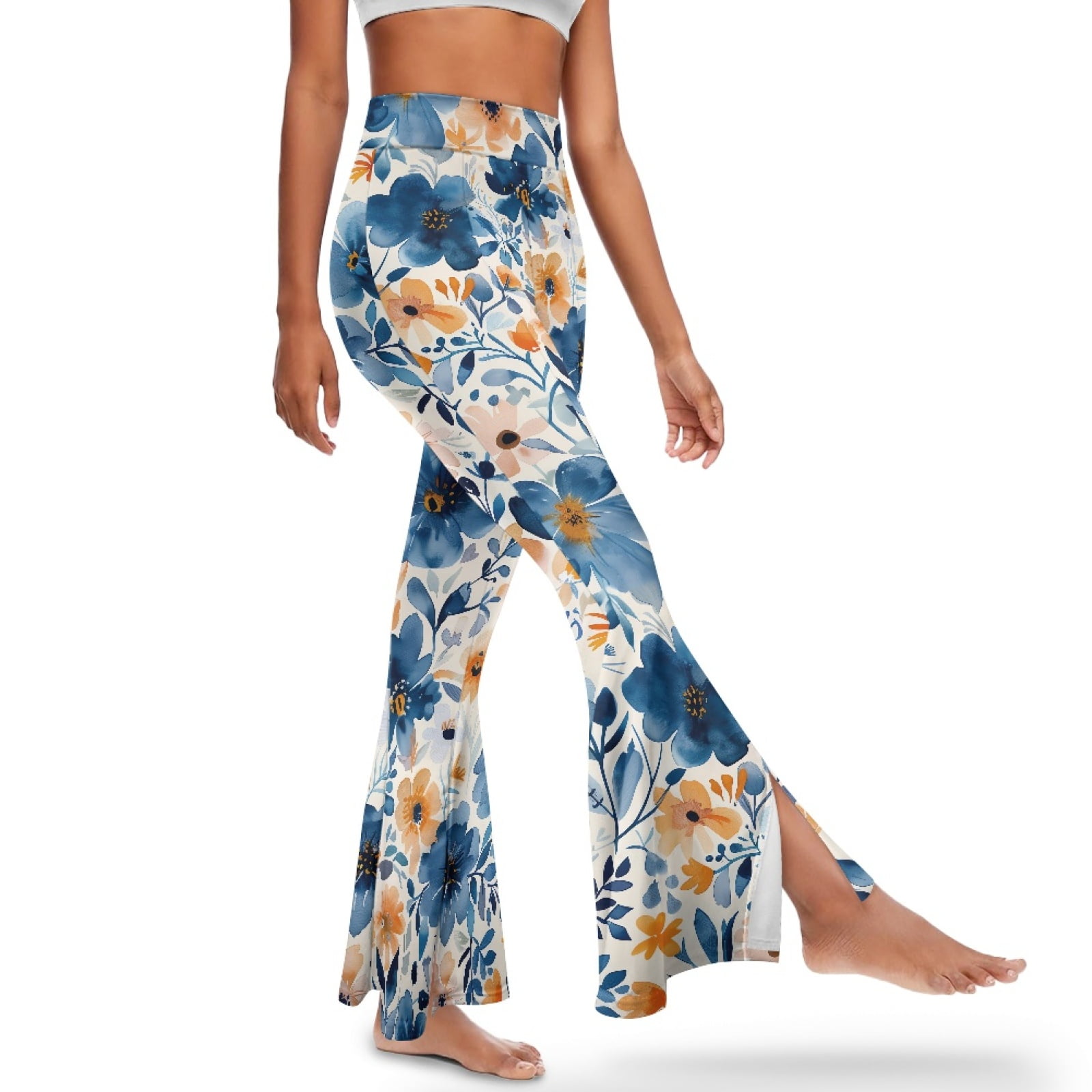 Xoenoiee High Waisted Flared Pants for Girls Butt Lift Flared Leggings ...