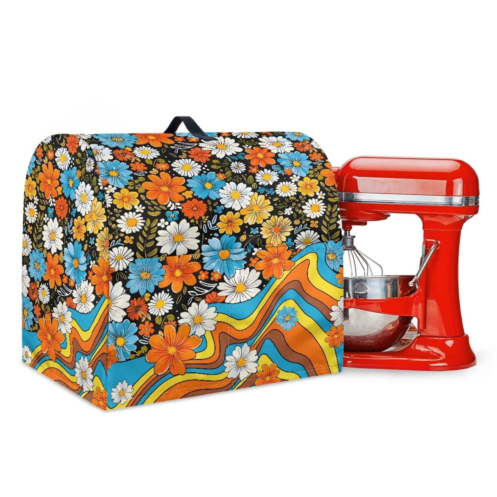 Xoenoiee Hippie Daisy Print Kitchen Mixer Cover, Stand Mixer Cover ...