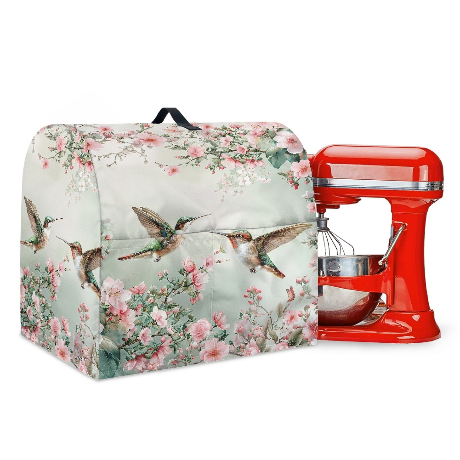 Xoenoiee Hummingbird Flower Print Kitchen Aid Mixer Cover, Waterproof ...