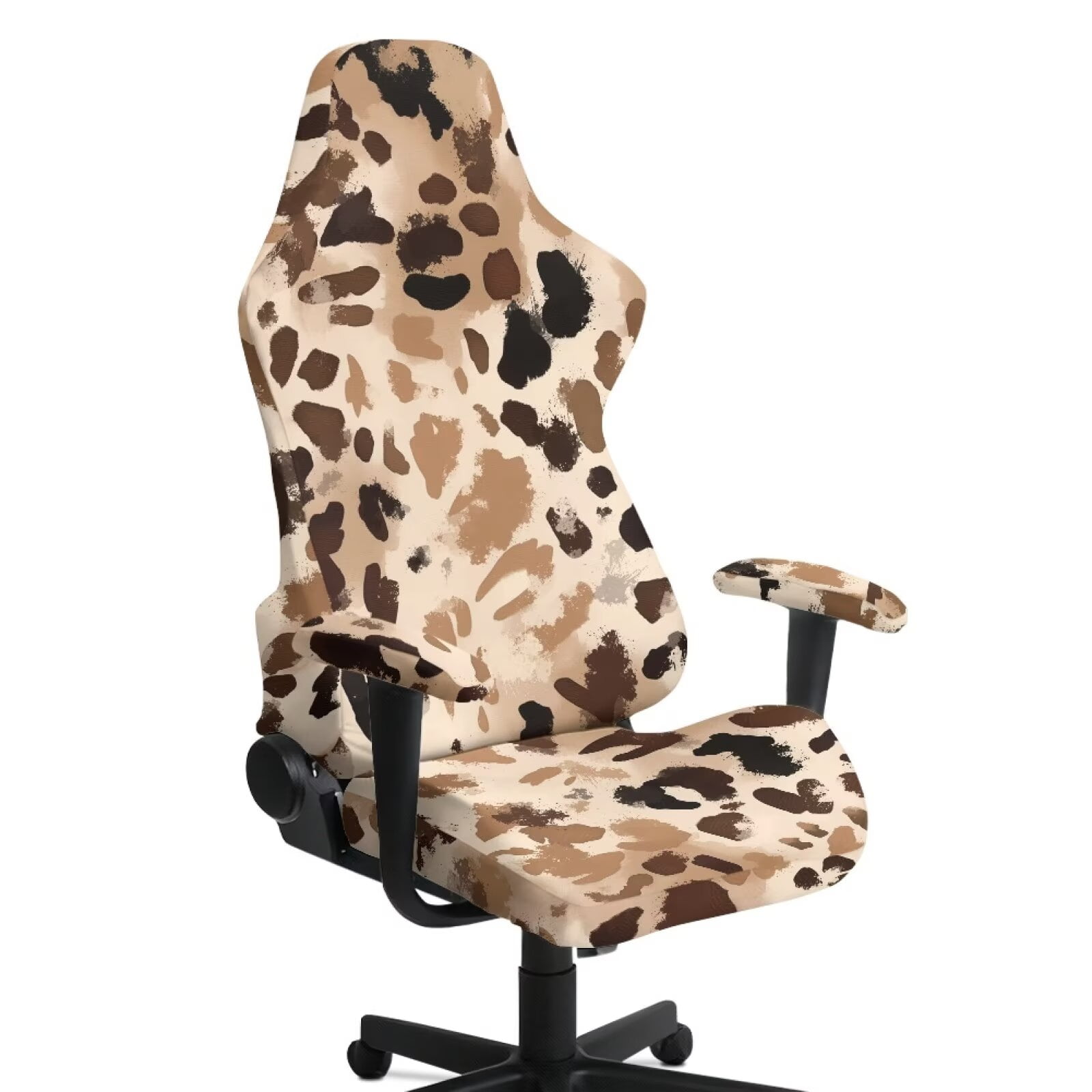 Xoenoiee Leopard Paint Splatter Print Gaming Chair Cover Set with ...