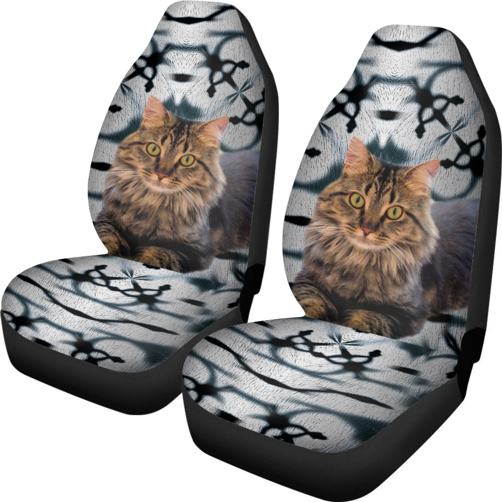 Xoenoiee Maine Coon Cat Paws Print Seat Covers for Cars Set of 2 ...