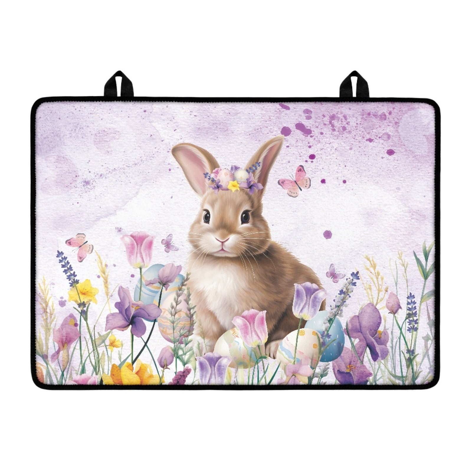 Xoenoiee Rabbit Butterfly Tulip Print Stove Top Cover Anti-Slip Glass ...