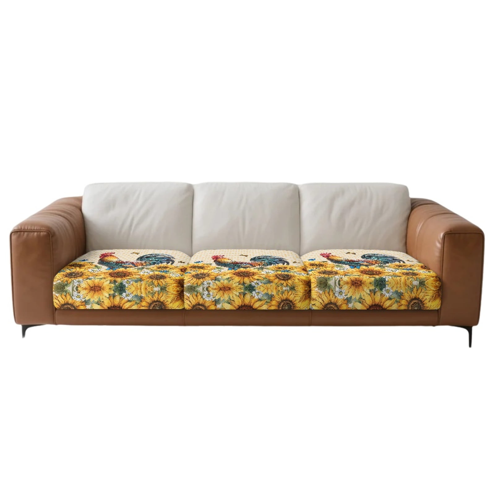 Xoenoiee Rooster Chicken Pattern Sofa Cushion Covers Jacquard High ...