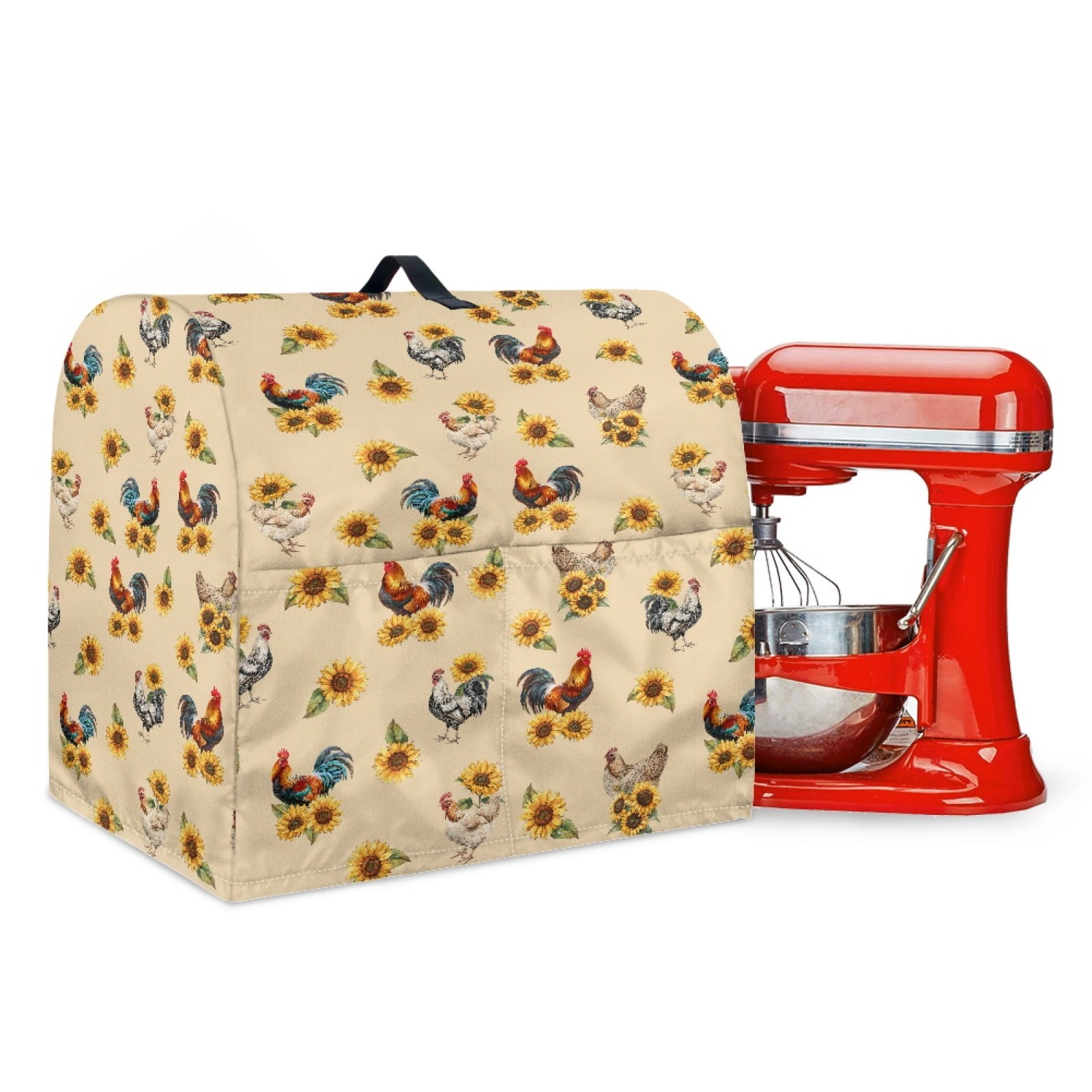 Xoenoiee Rooster Chicken Sunflower Print Stand Mixer Dust-proof Cover ...