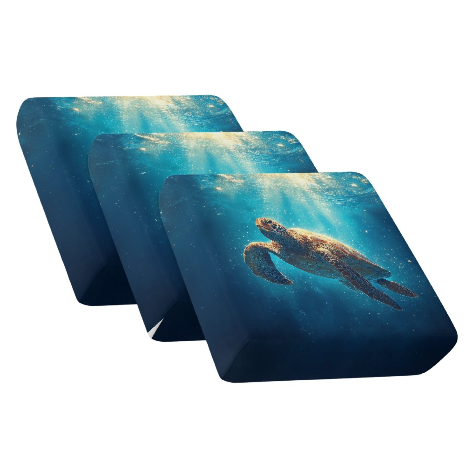 Xoenoiee Sea Turtle Print 3 Pieces Sofa Covers Couch Covers for 3 ...