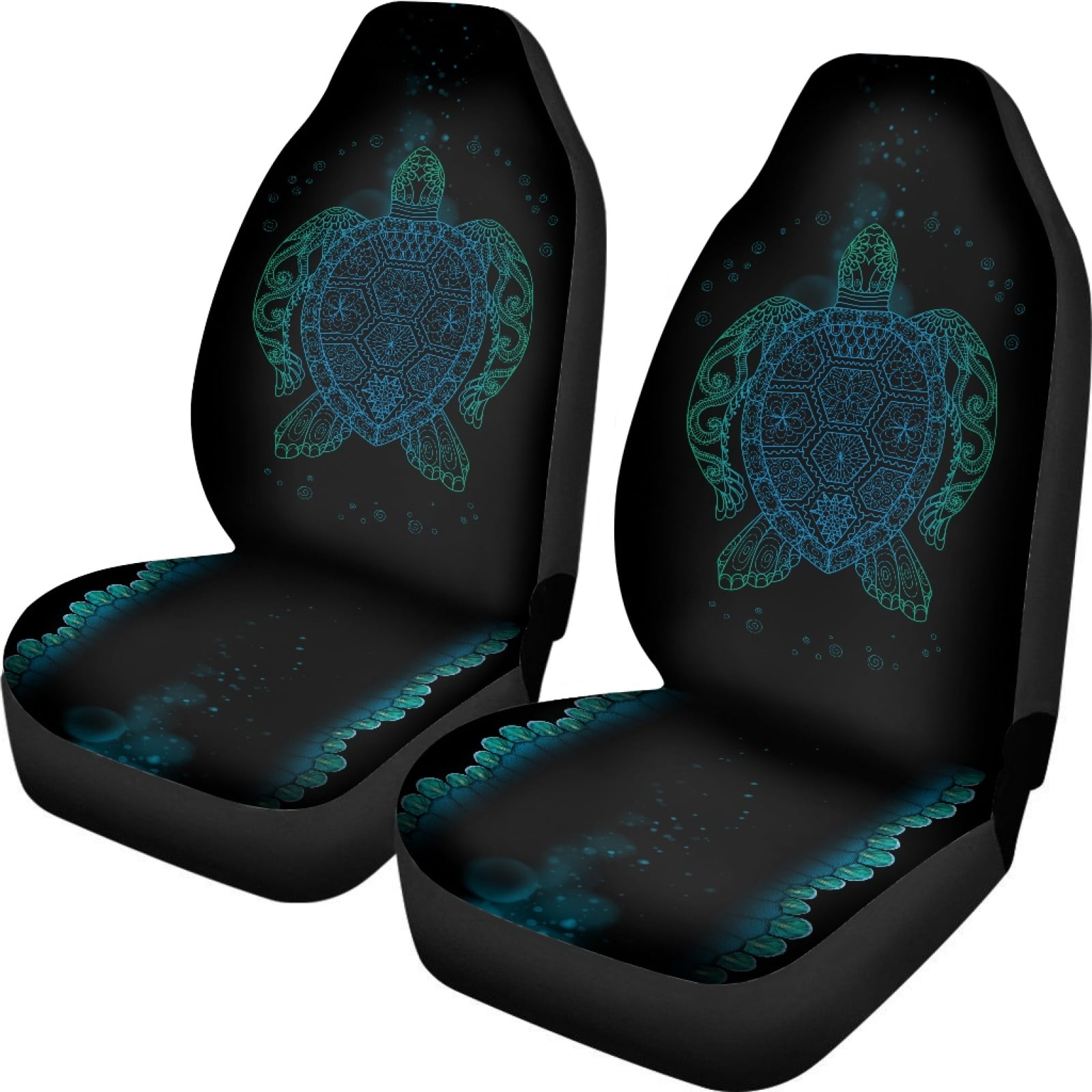 Xoenoiee Sea Turtle Print Car Front Seat Covers Universal Bucket Seats ...