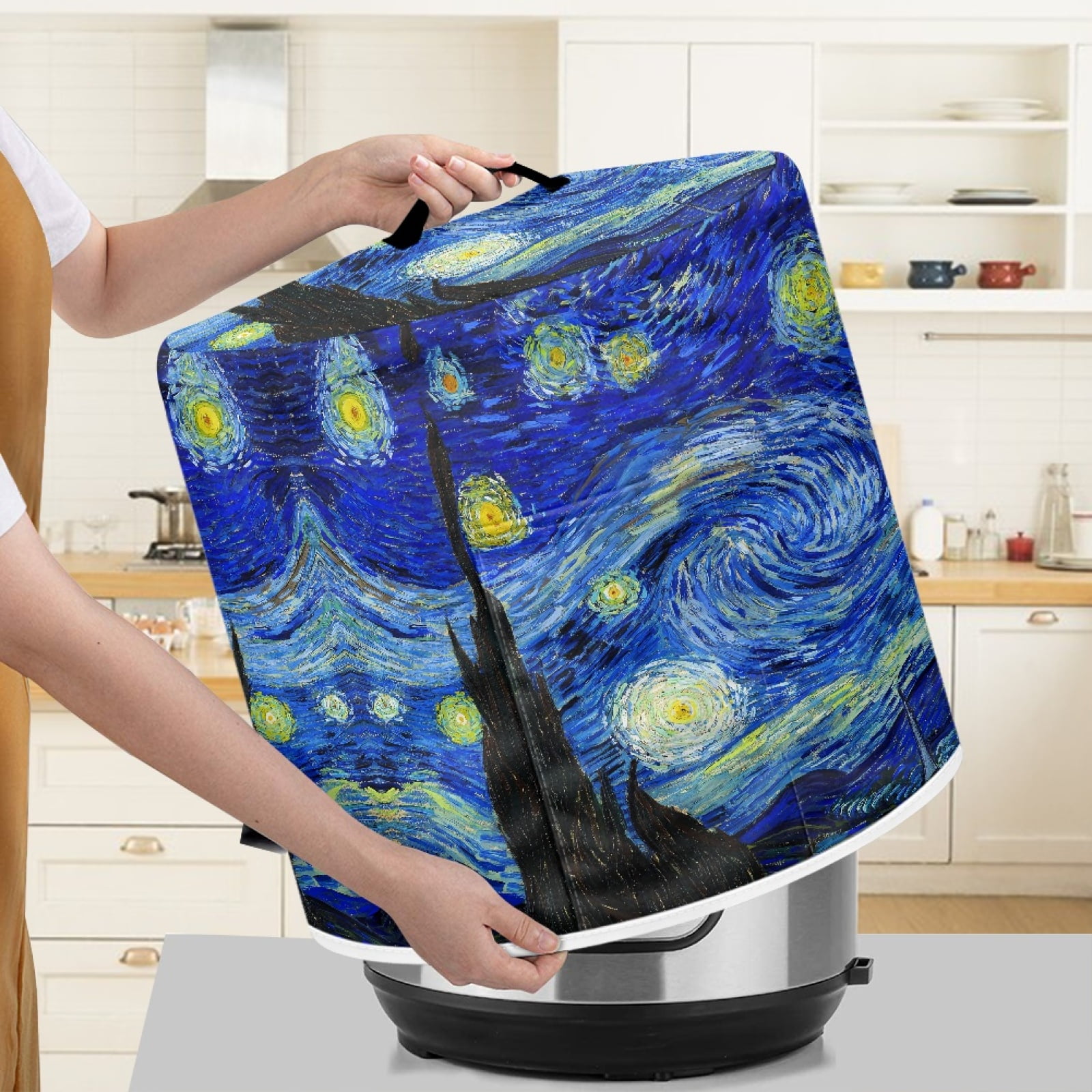 Xoenoiee Starry Night by Van Gogh Pattern Kitchen Appliance Dust Cover ...