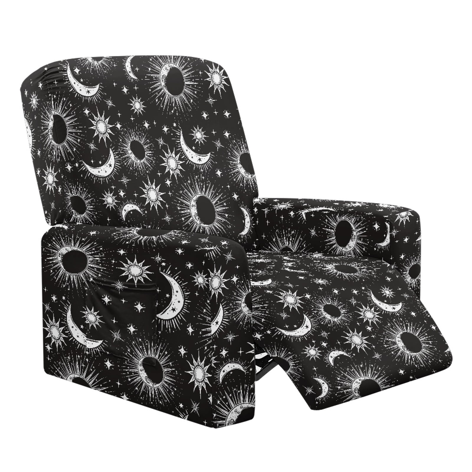 Xoenoiee Sun Moon Star Pattern Recliner Slipcovers Jacquard Recliner ...