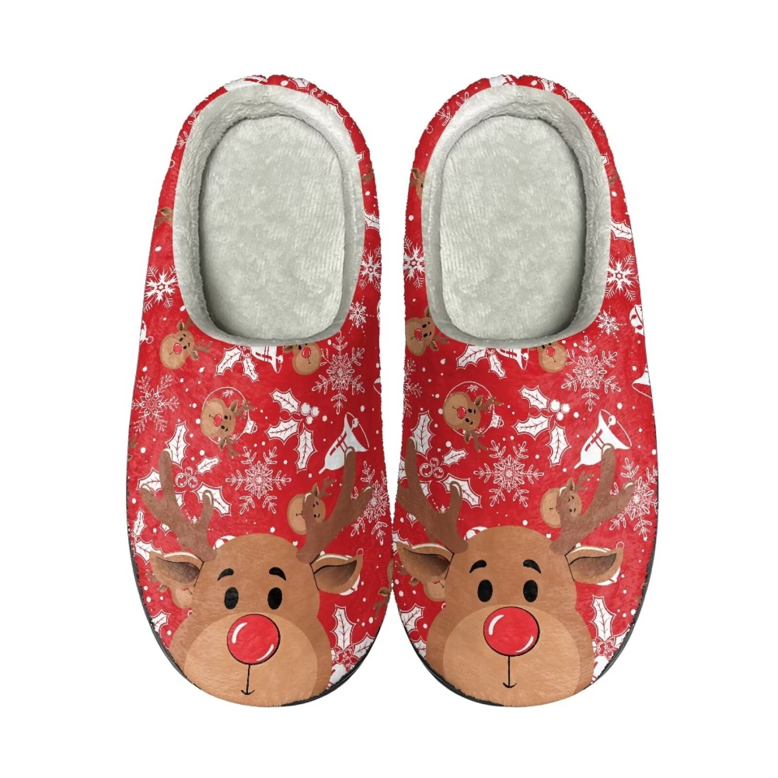 Xoenoiee Warm Slippers with Non-Slip Sole for Women Men Plush Bedroom ...