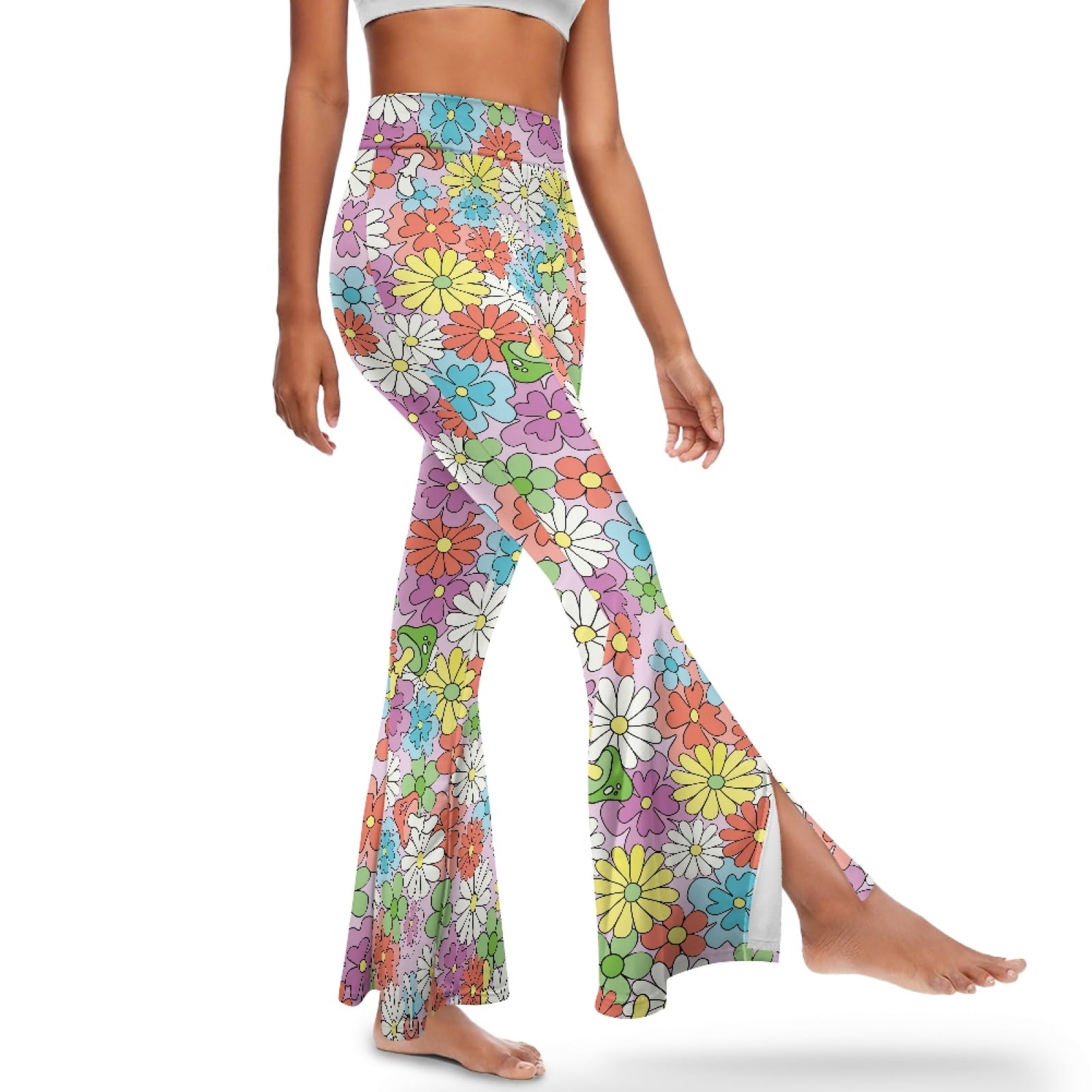 Xoenoiee Women's Flared Leggings Stretch Flared Pants Butt Lifting High ...
