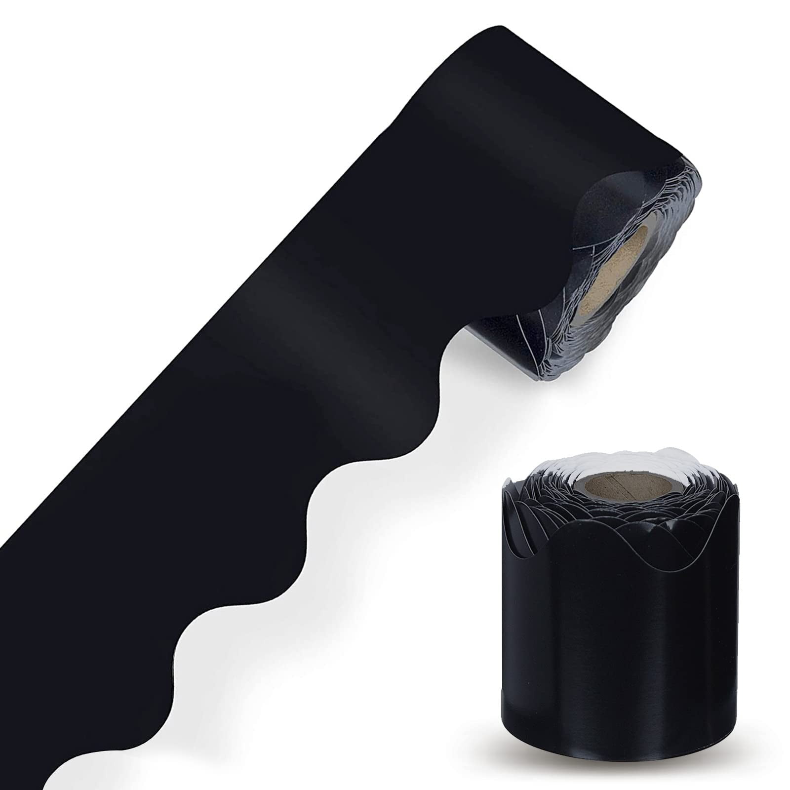 Xoiie 16 Feet Scalloped Black Bulletin Board Borders, Scalloped Borders ...