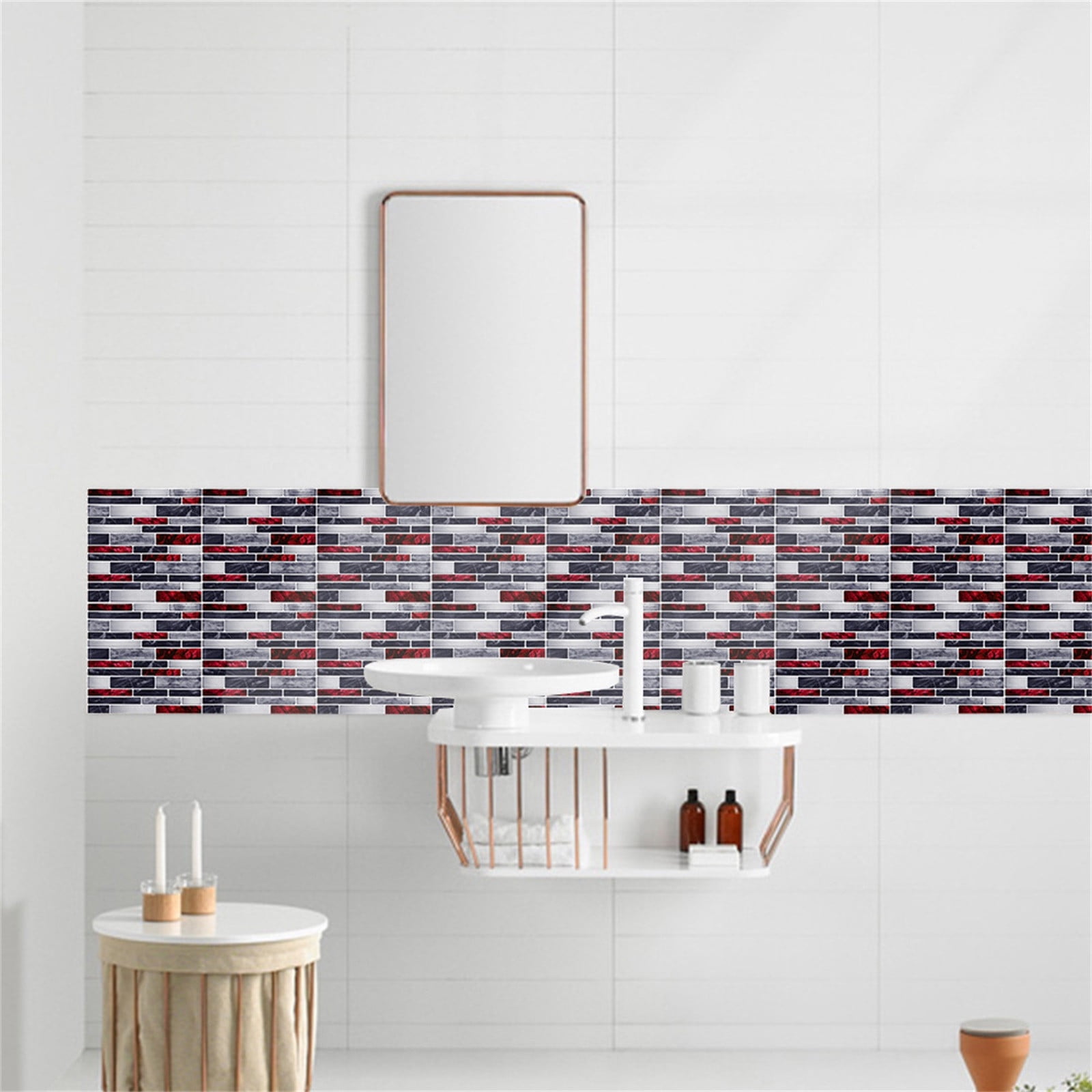 Xoiie Peel and Stick Backsplash 3D Self Adhesive Wall Tiles, Tile ...