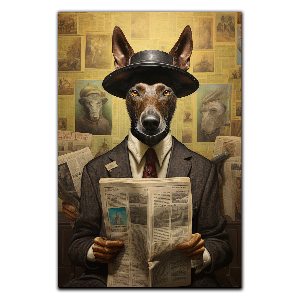 Xoloitzcuintli Canvas Wall Art for Bathroom, Funny Dog Bedroom Wall ...