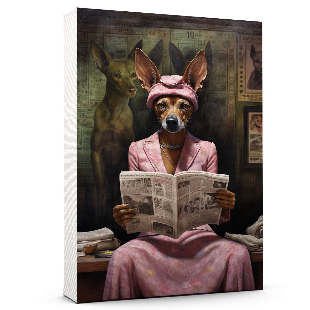 Xoloitzcuintli Canvas Wall Art for Bathroom, Funny Dog Canvas Bedroom ...