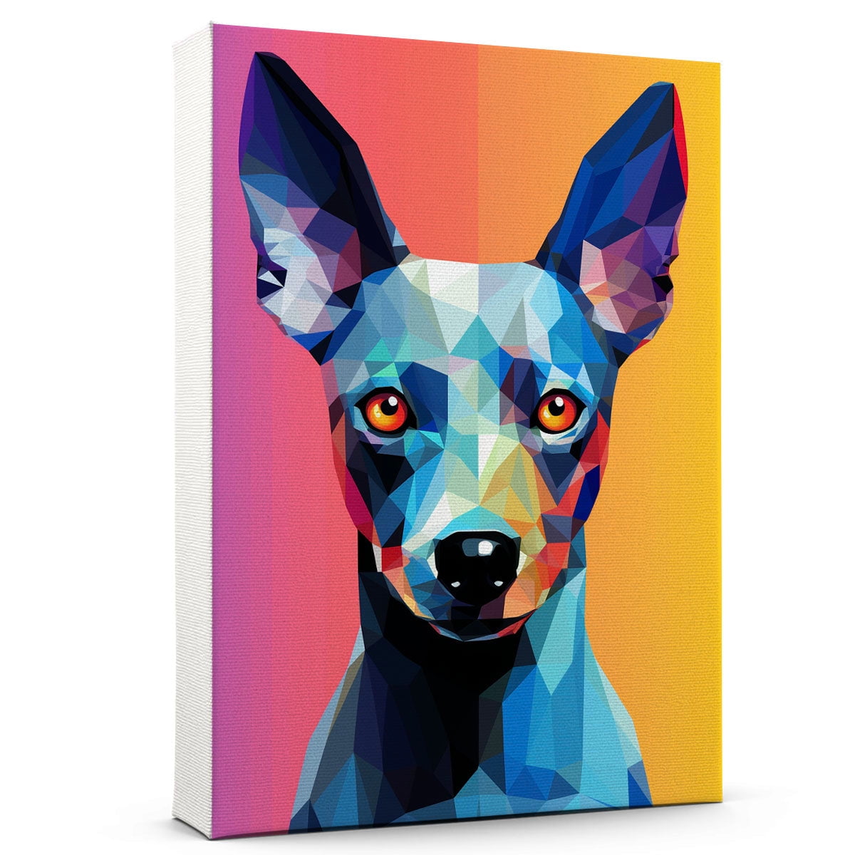 Xoloitzcuintli Colorful Dog Wall Decor Animal Wall Art, Dog Polygon ...