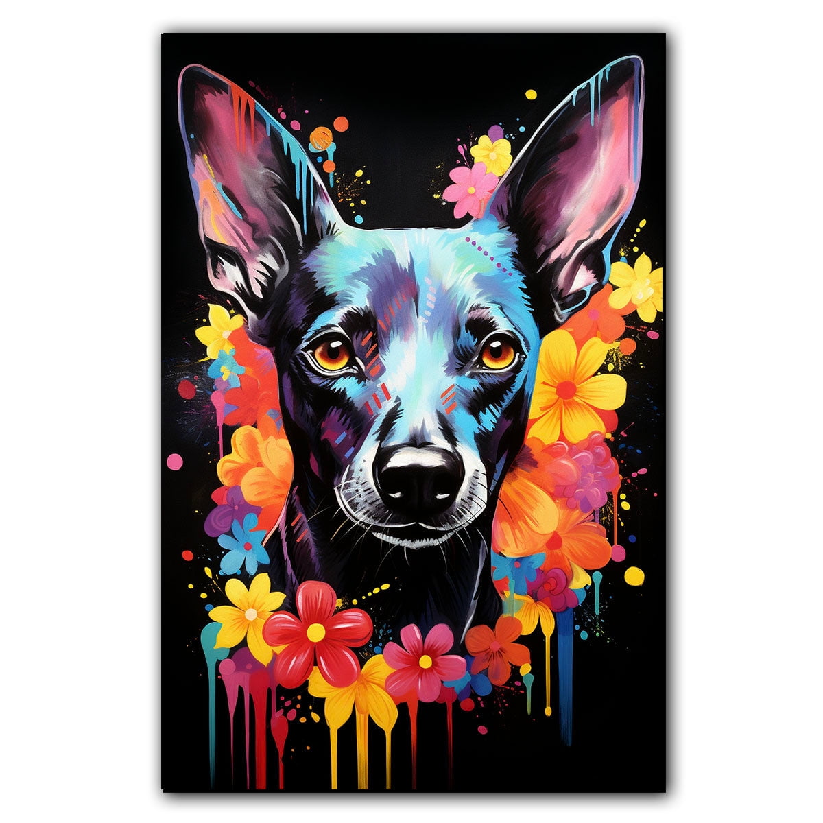 Xoloitzcuintli Dog Arts Canvas - Large Abstract Paintings Colorfull ...