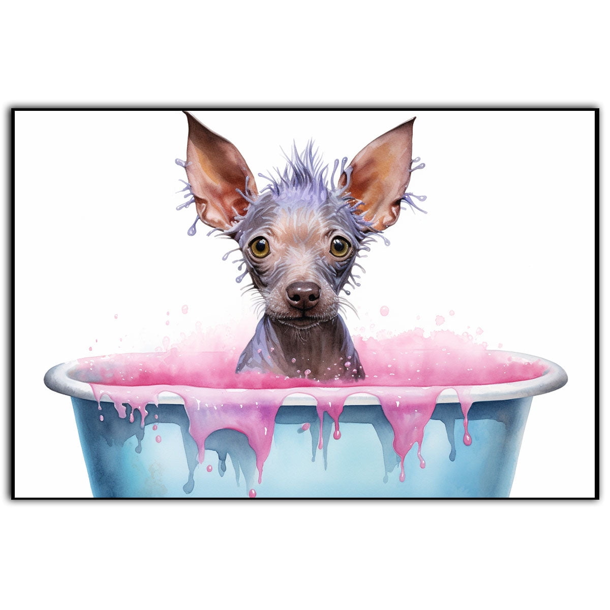Xoloitzcuintli Dog Canvas Bathroom Décor - Unique Bath Wall Decor ...