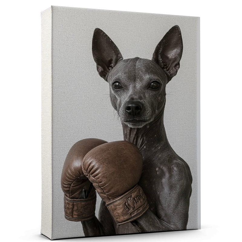 Xoloitzcuintli Dog Canvas Boxing Canvas – Funny Xoloitzcuintli Dog Team ...