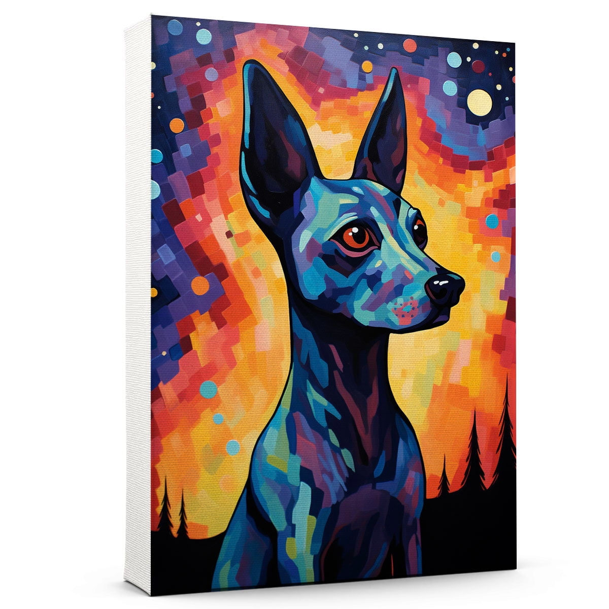 Xoloitzcuintli Dog Canvas Starry Night Van Gogh Inspired Arts Large ...