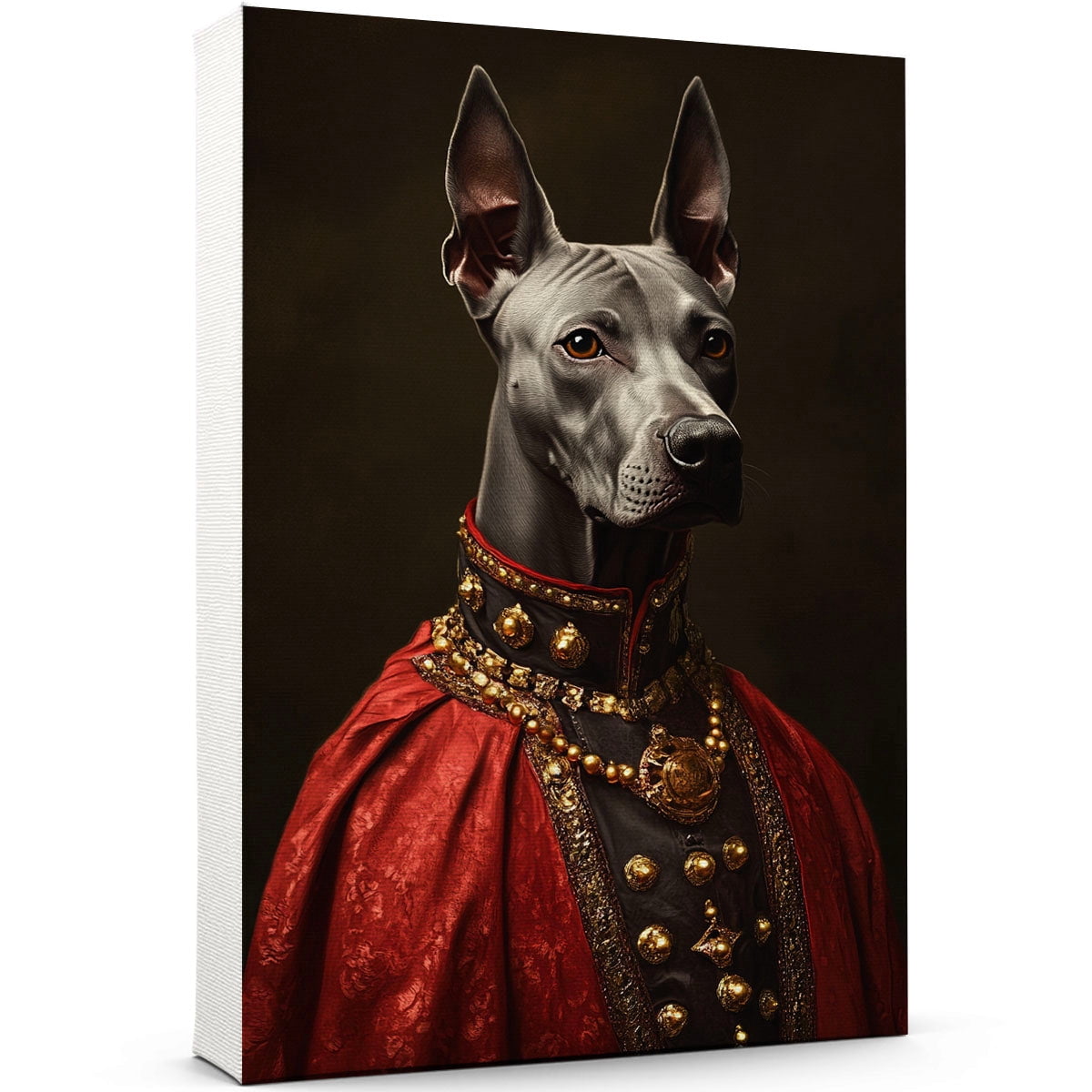 Xoloitzcuintli Dog in Royal Costume Poster 8x12in, Funny Dog Poster ...