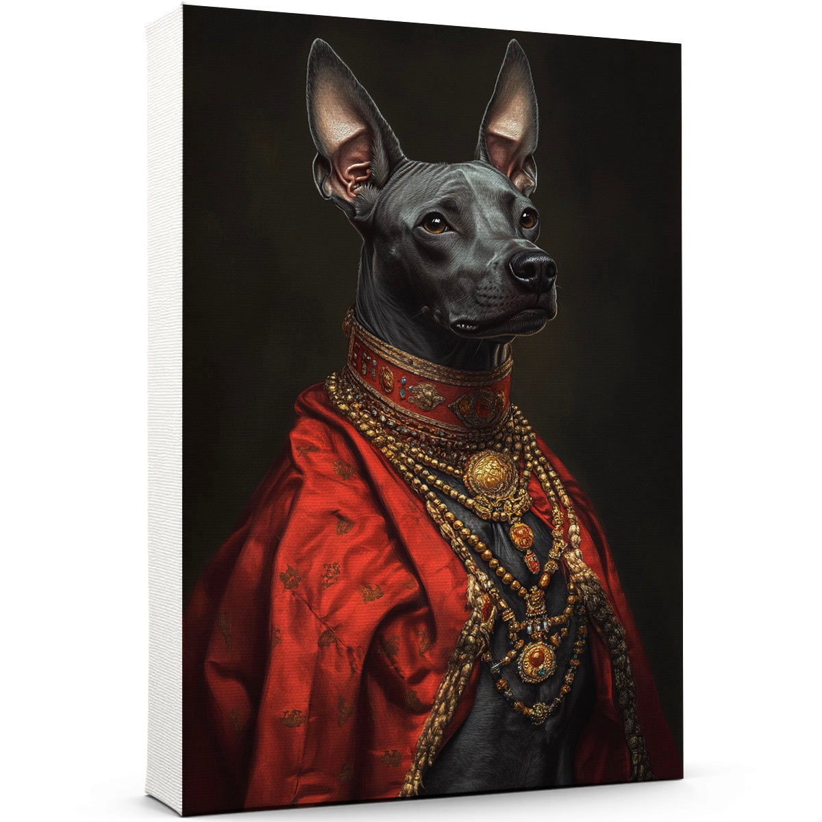 Xoloitzcuintli Dog in Royal Costume Poster, Funny Dog Poster, Dog ...