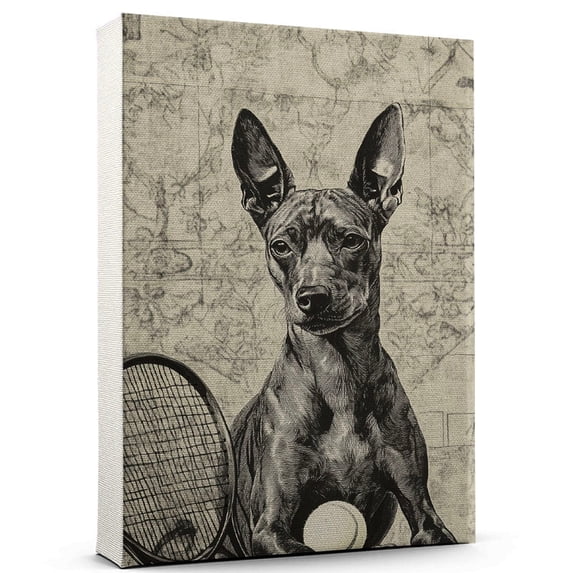 Xoloitzcuintli Dog Stretched Canvas Size 8x12 Tennis Canvas – Funny ...