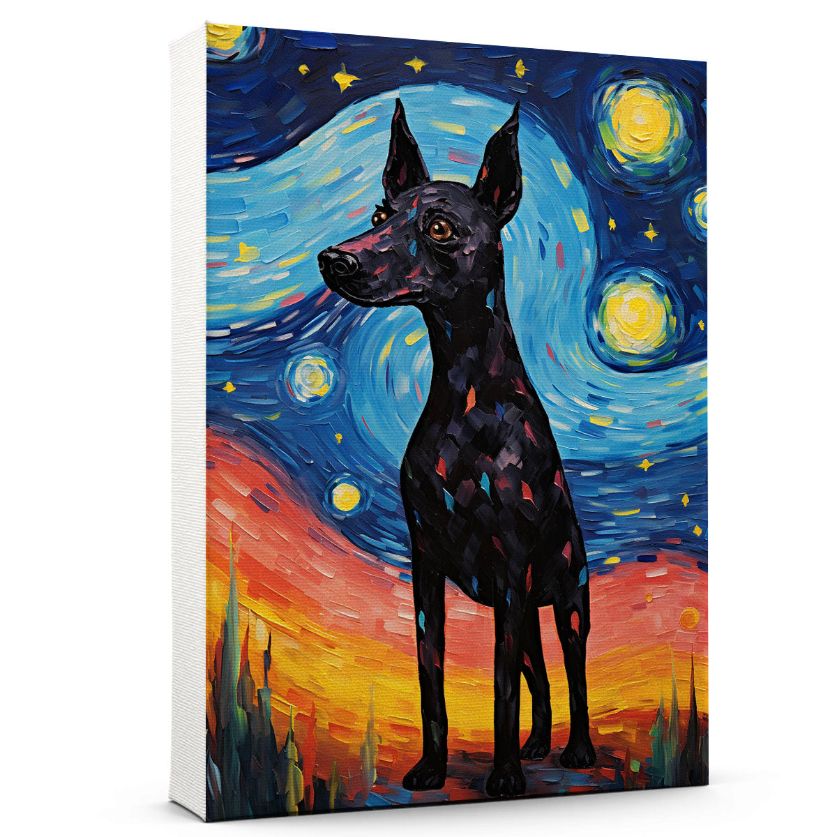 Xoloitzcuintli Starry Night Dog Canvas Print - Van Gogh Inspired Dog ...