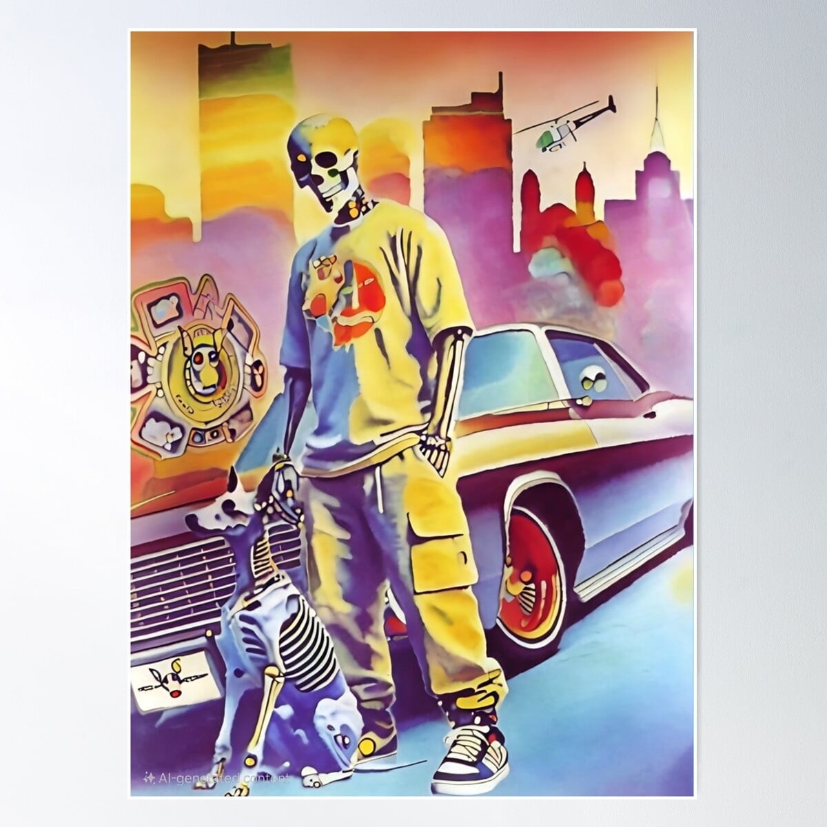 Xolowear24 Lowrider City Backdrop Poster Wall Art, Modern Wall Decor ...