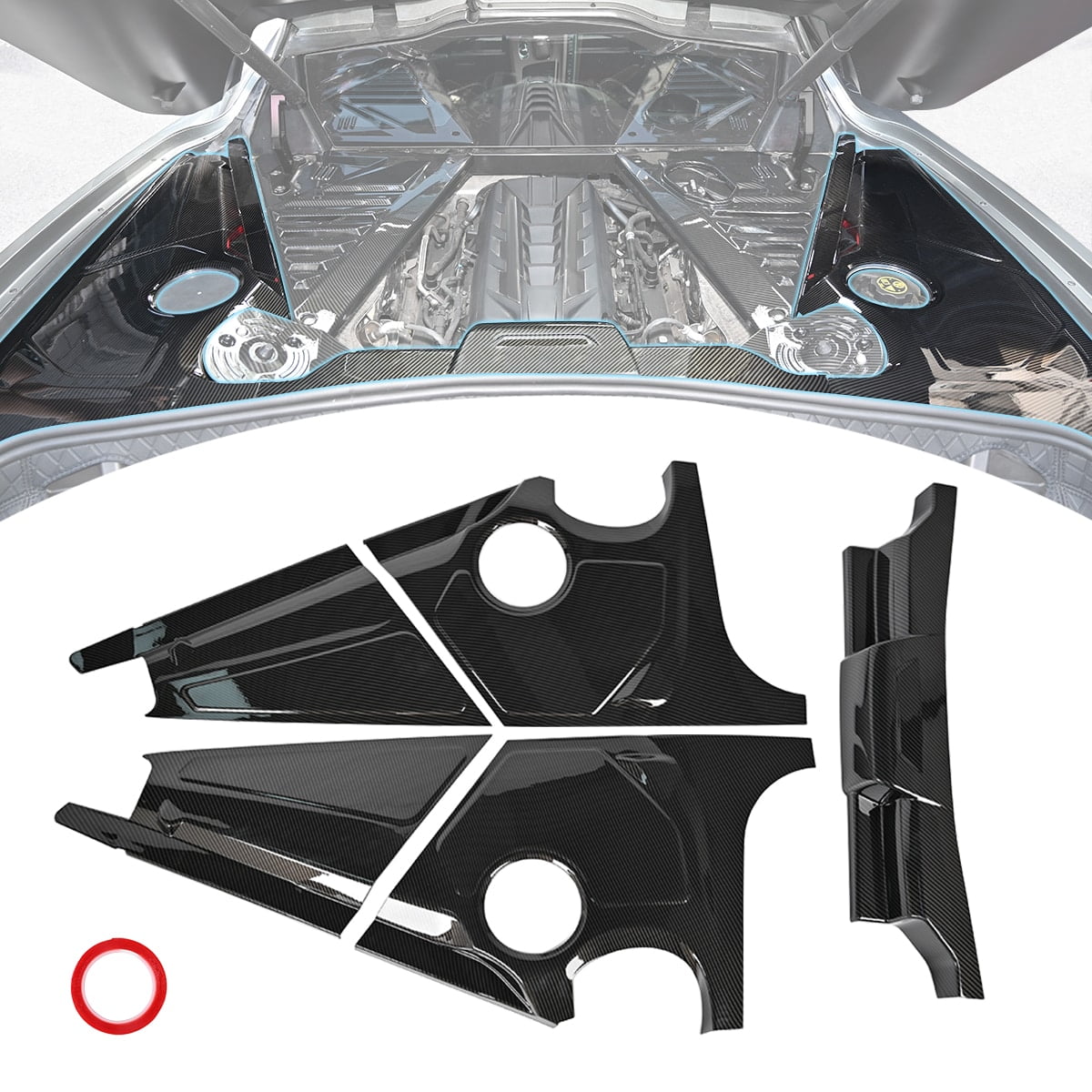 Xomzema For Chevrolet for Corvette C8 Coupe Models 2020-2024 Engine Bay ...