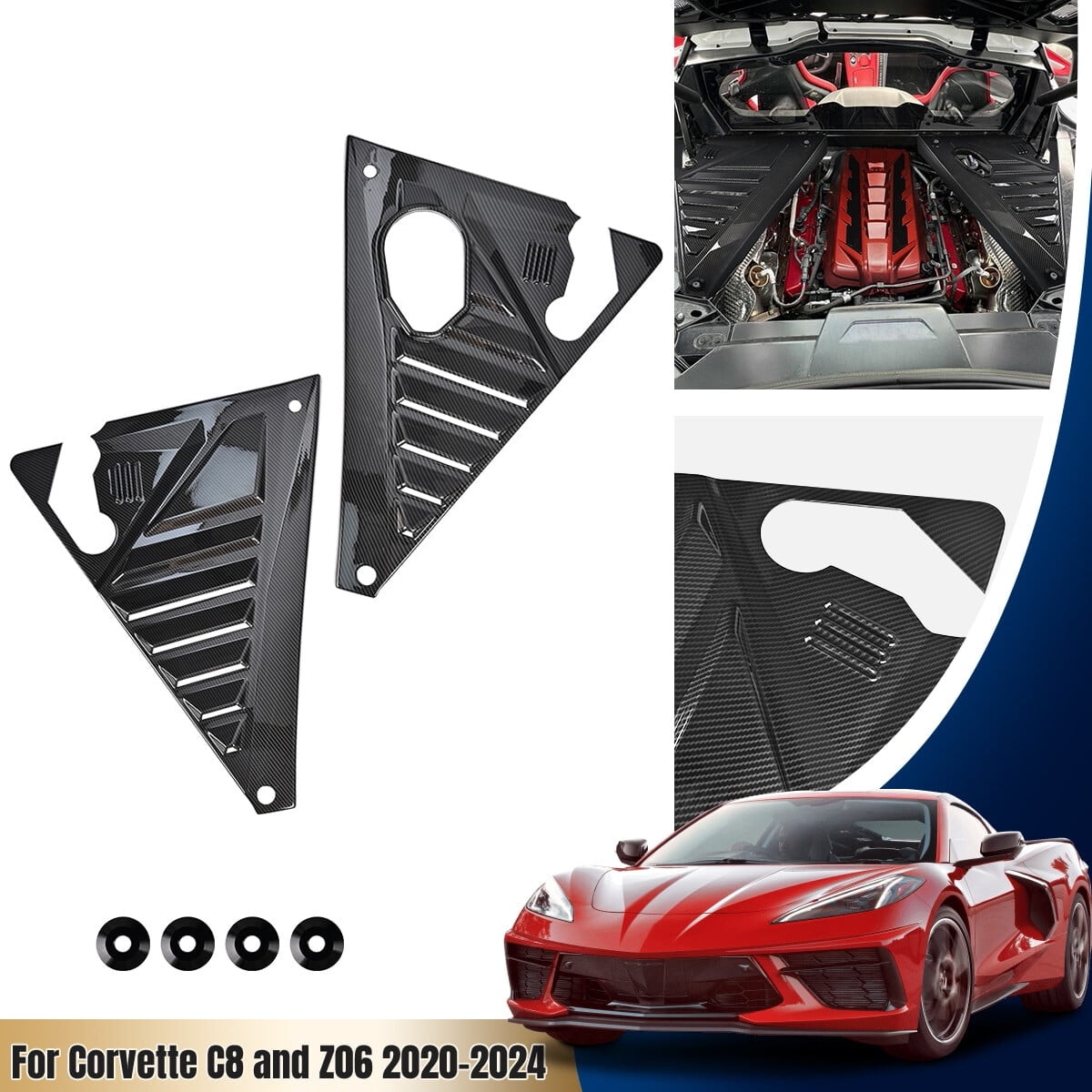 Xomzema For Corvette C8 Stingray Z06 E-Ray Coupe 2020+ Upgraded Rear ...
