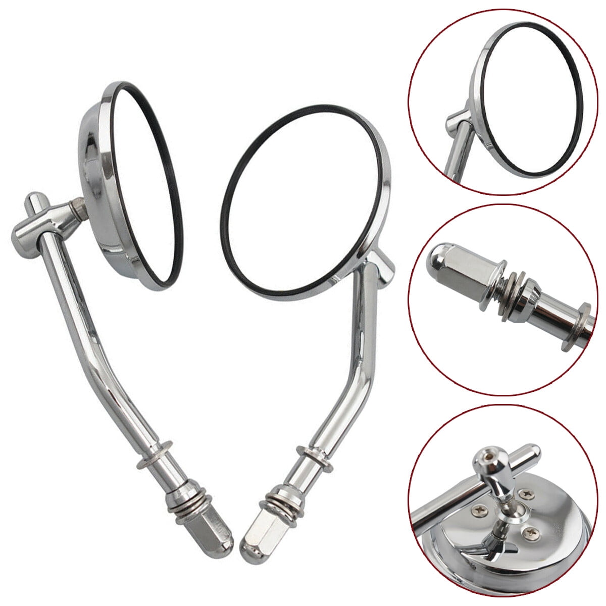 Xomzema For Harley Rear View Aluminum Motorcycle Mirrors for Sportster ...