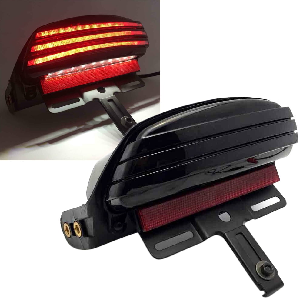 Xomzema For Harley Tri-Bar LED Fender Turn Signal Tail Light Bracket ...
