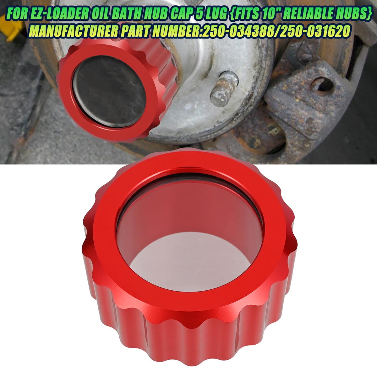 Xomzema Oil Bath Hub Cap with O-Ring for EZ-Loader, 250-034388 Fit 10 ...