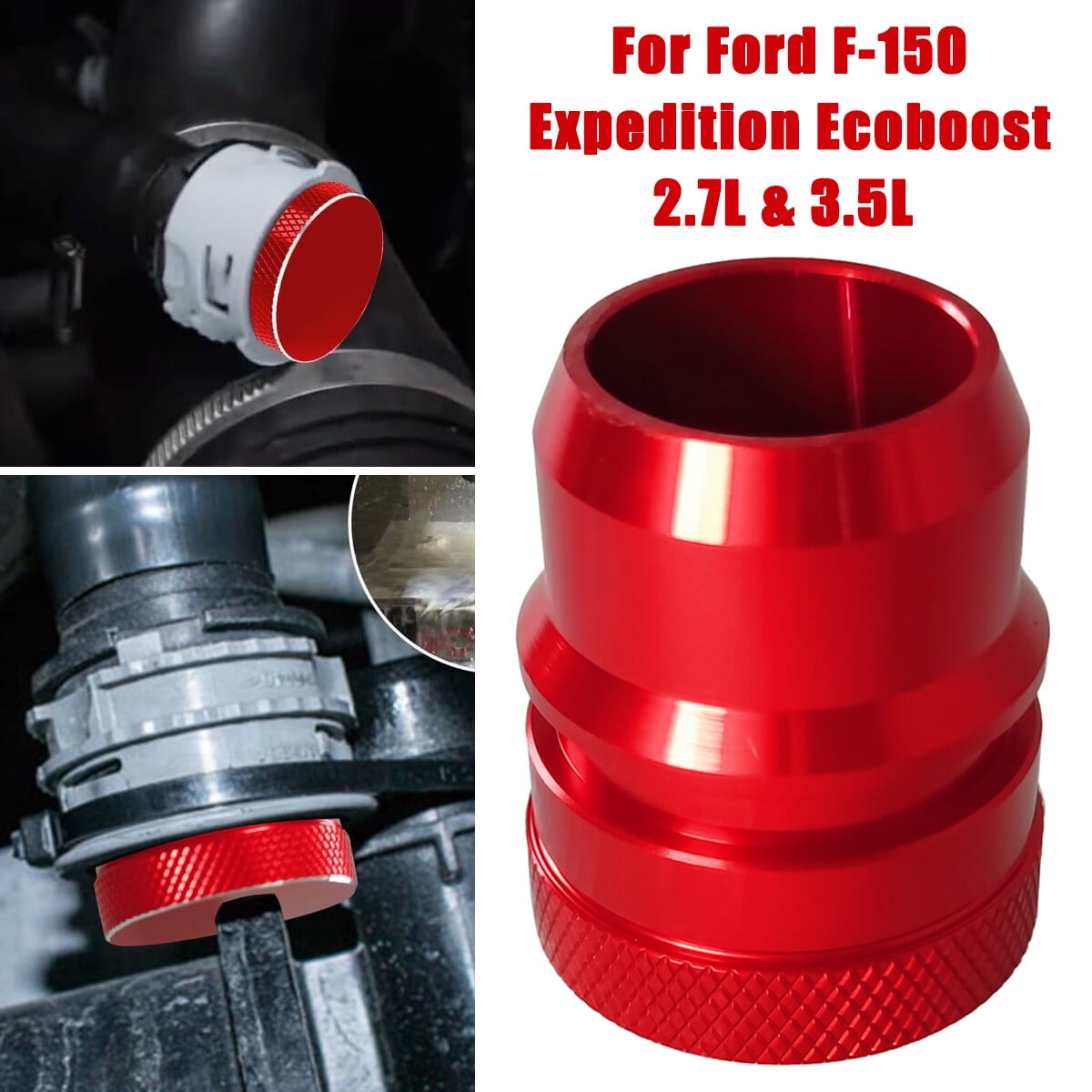 Xomzema Red Aluminum VTA Blow off Valve Mod Plug for Ford F150 Ecoboost 2.7L 3.5L 2013-2023 ...