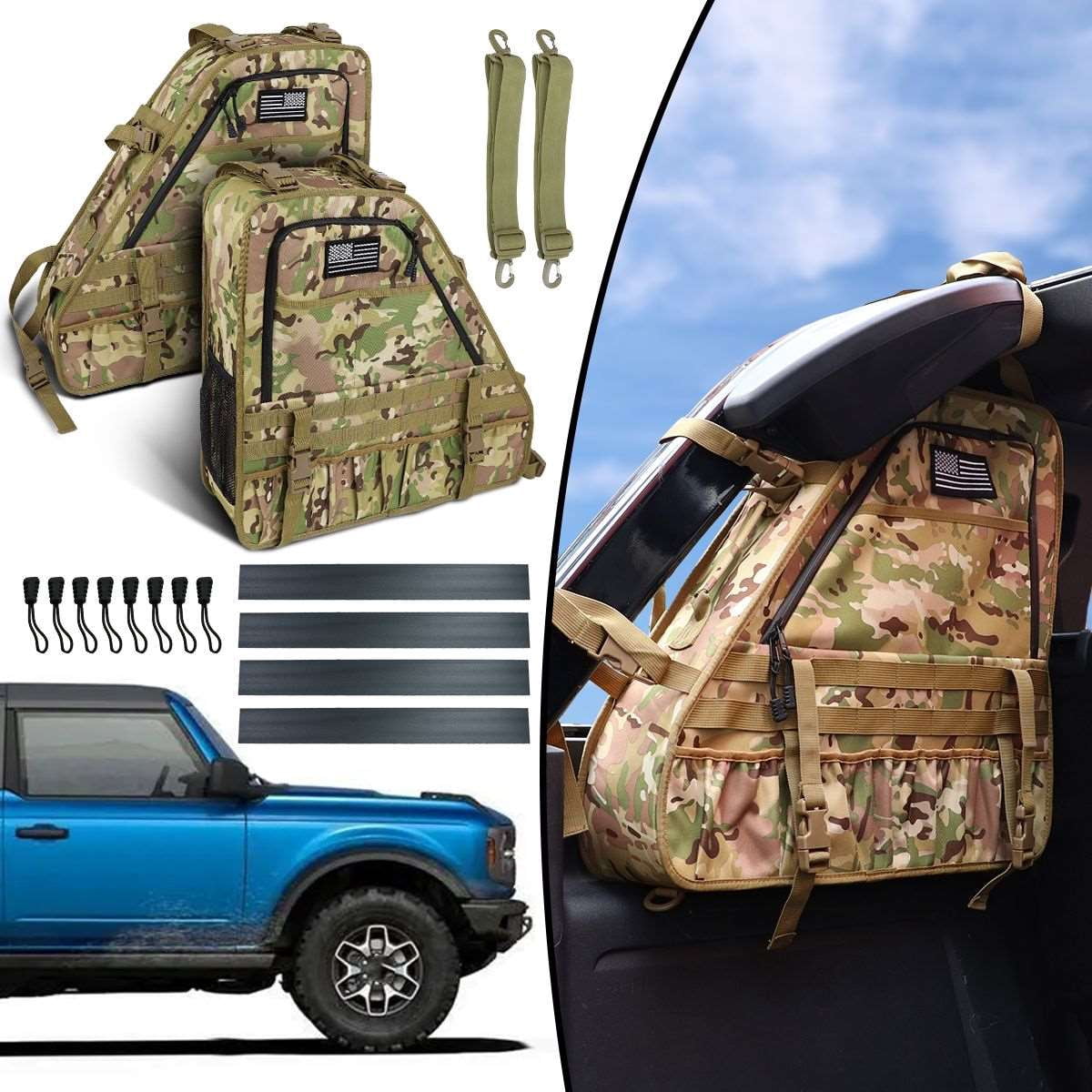 Xomzema Roll Bar Storage Bag for Ford for Bronco 2 Door 4 Door 2021 ...