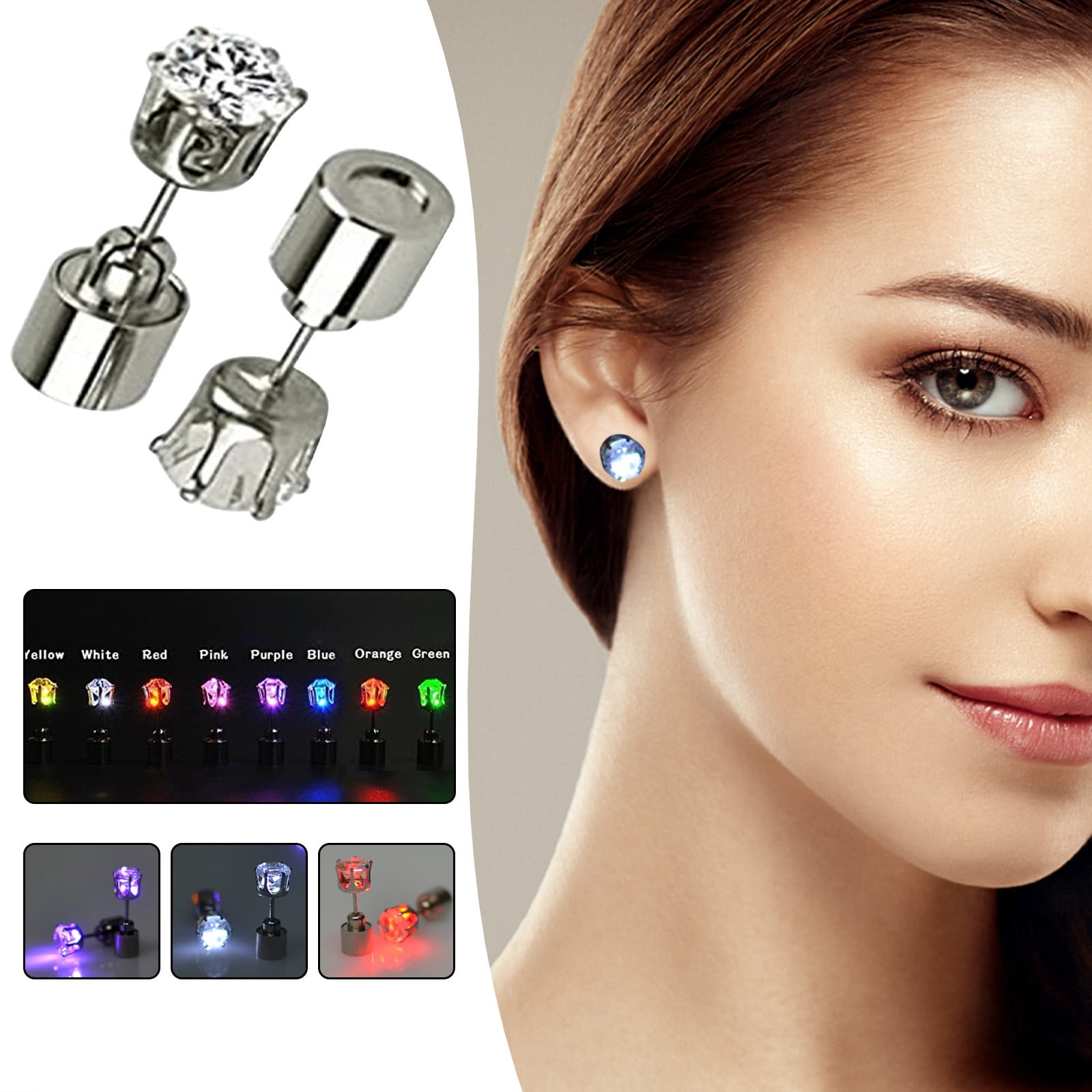 Xooz Colour Changing Light Emitting LED Earrings Light Emitting Studs ...