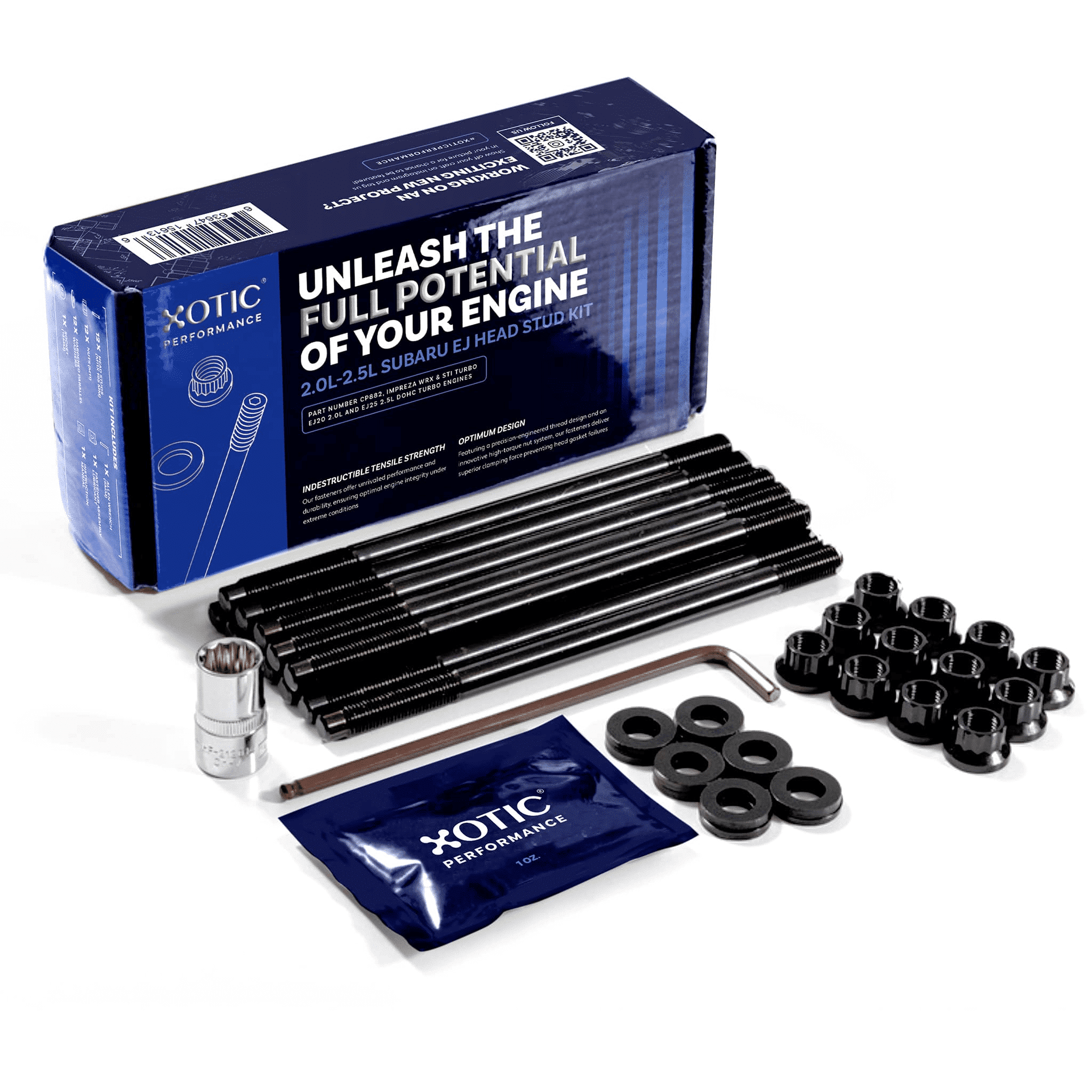 Xotic Head Stud Kit for Subaru Impreza WRX STi EJ20 2.0L & EJ25 2.5L ...