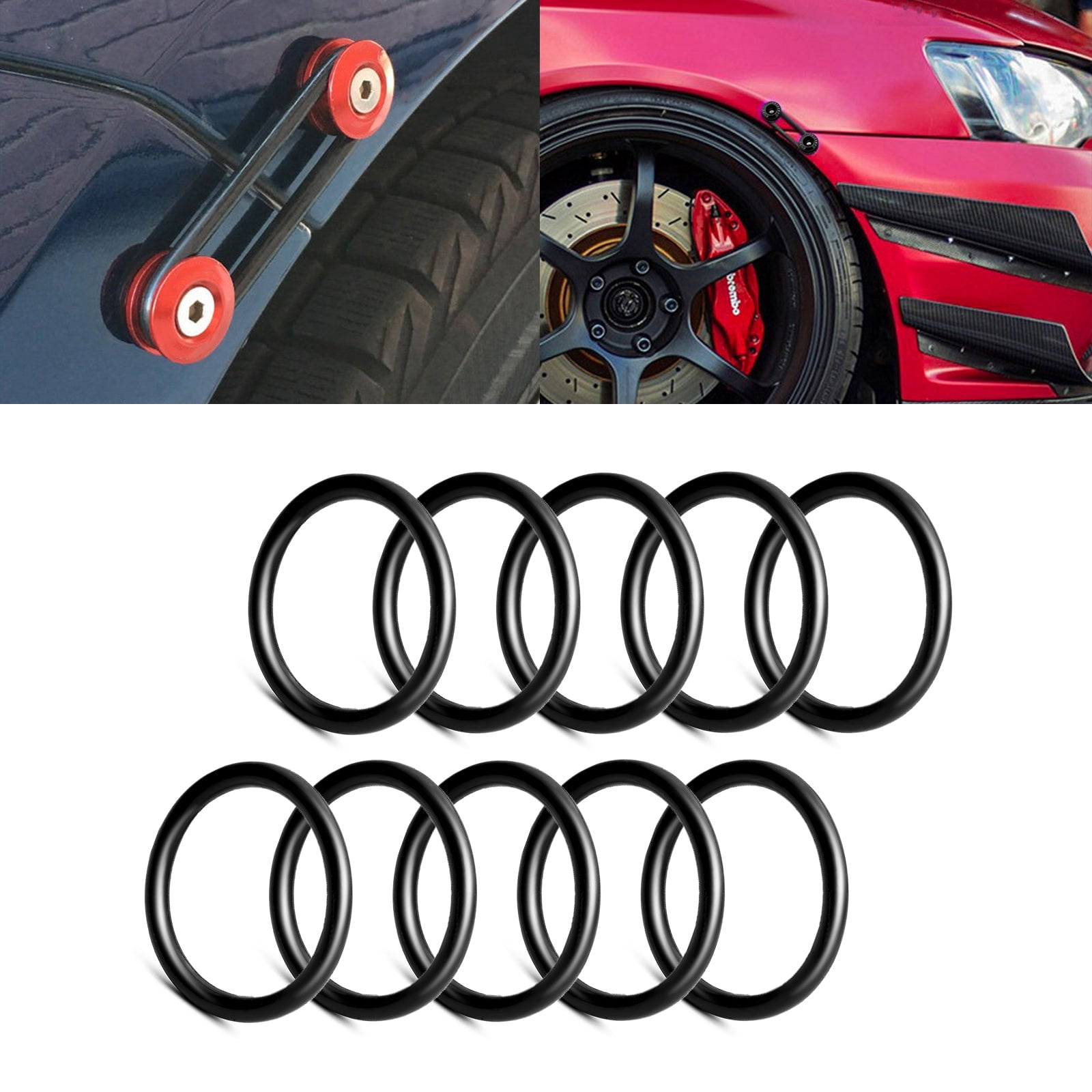 Xotic Tech 10Pcs Bumper Fender Quick Release Fasteners Rubber Bands O ...