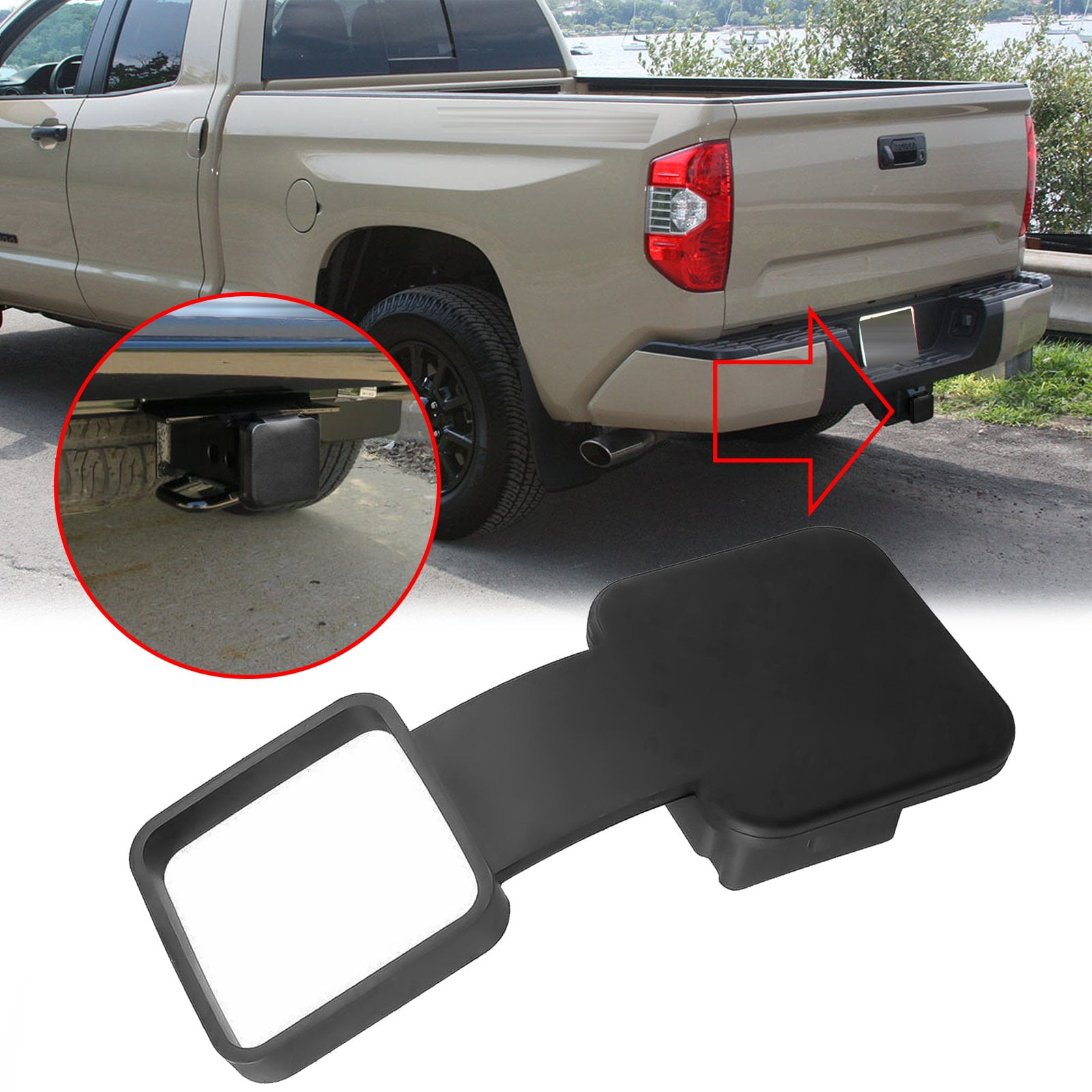 Xotic Tech 2 Inch Trailer Hitch Cover Tube Cover Plug Cap Rubber Fits 2 ...