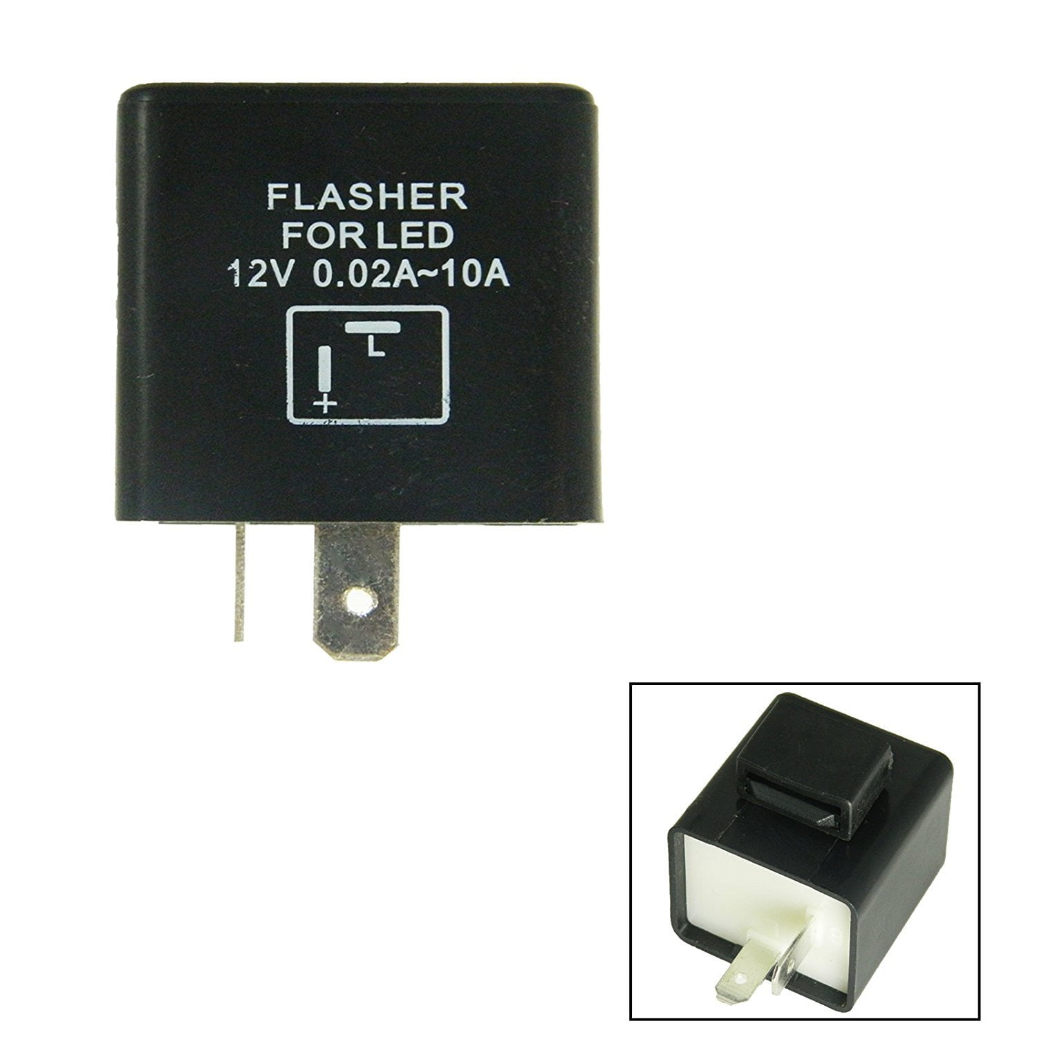 Xotic Tech 2-Pin Flashing Electronic LED Flasher Assy Relay Fix For LED ...