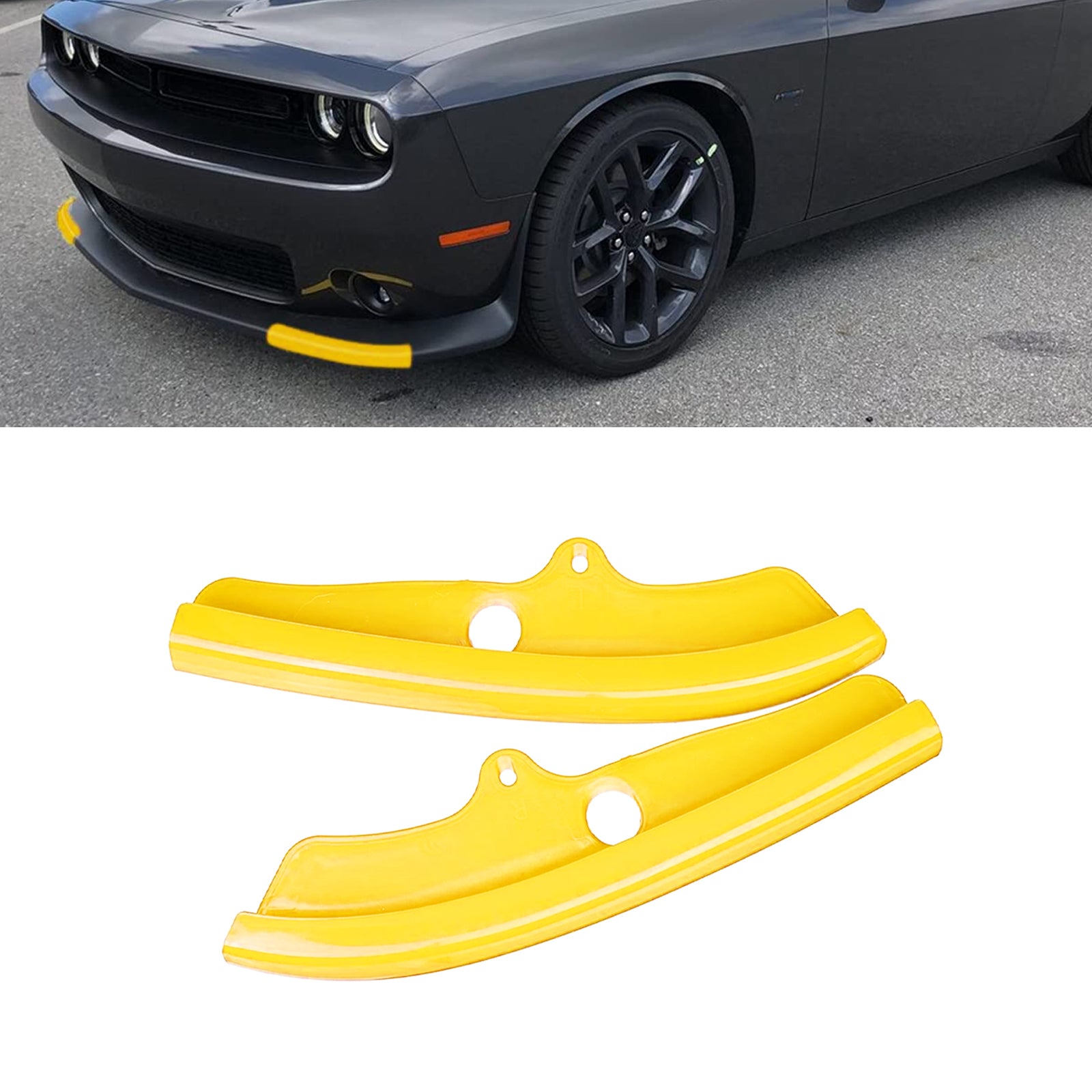 Xotic Tech 2PCS Exterior Front Bumper Lip Splitter Spoilers Protector ...