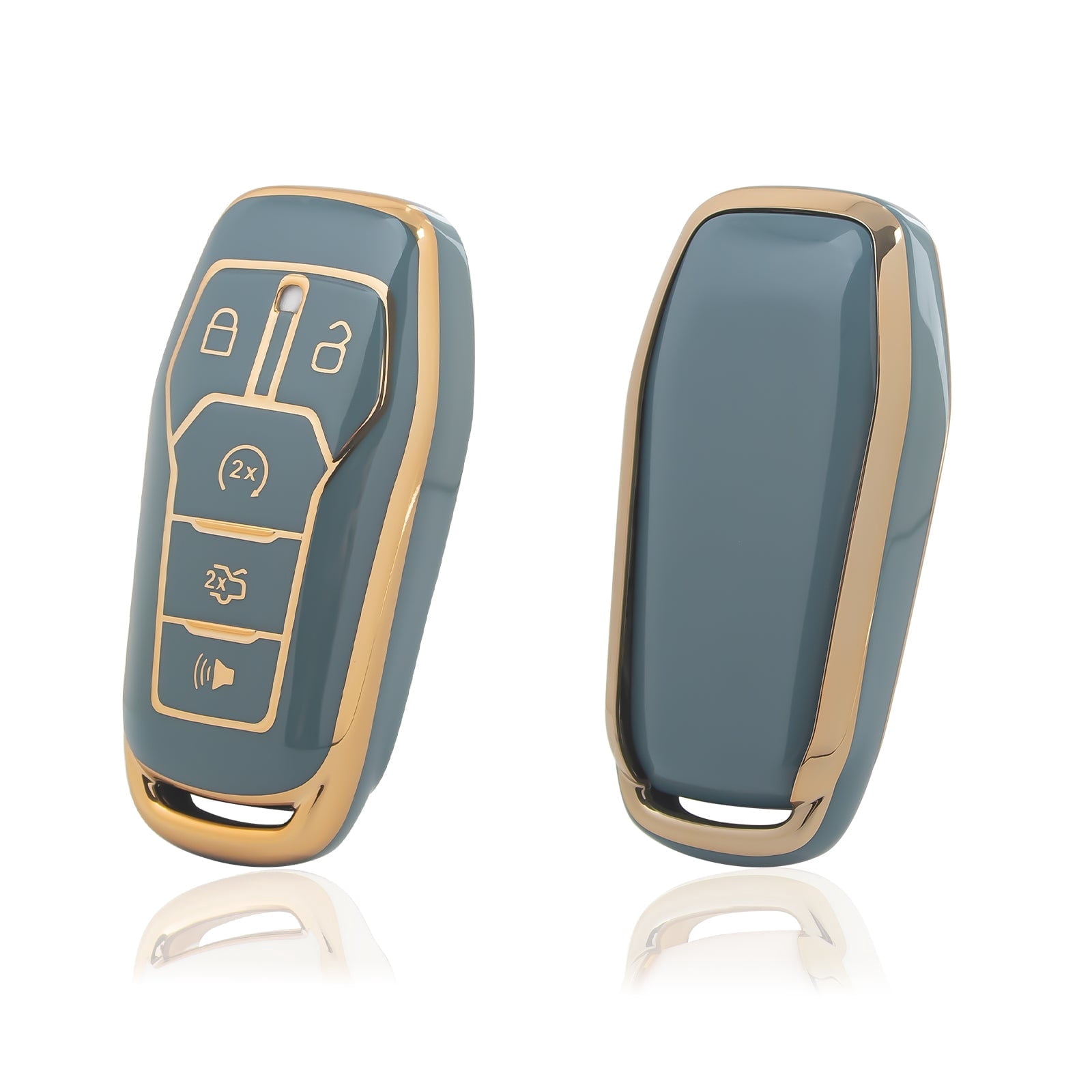 Xotic Tech 2X Gray TPU Full Protect Remote Control Key Fob Cover Case ...