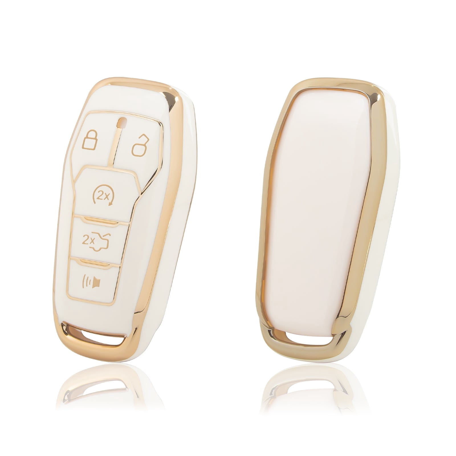 Xotic Tech 2X White TPU Full Protect Remote Control Key Fob Cover Case ...