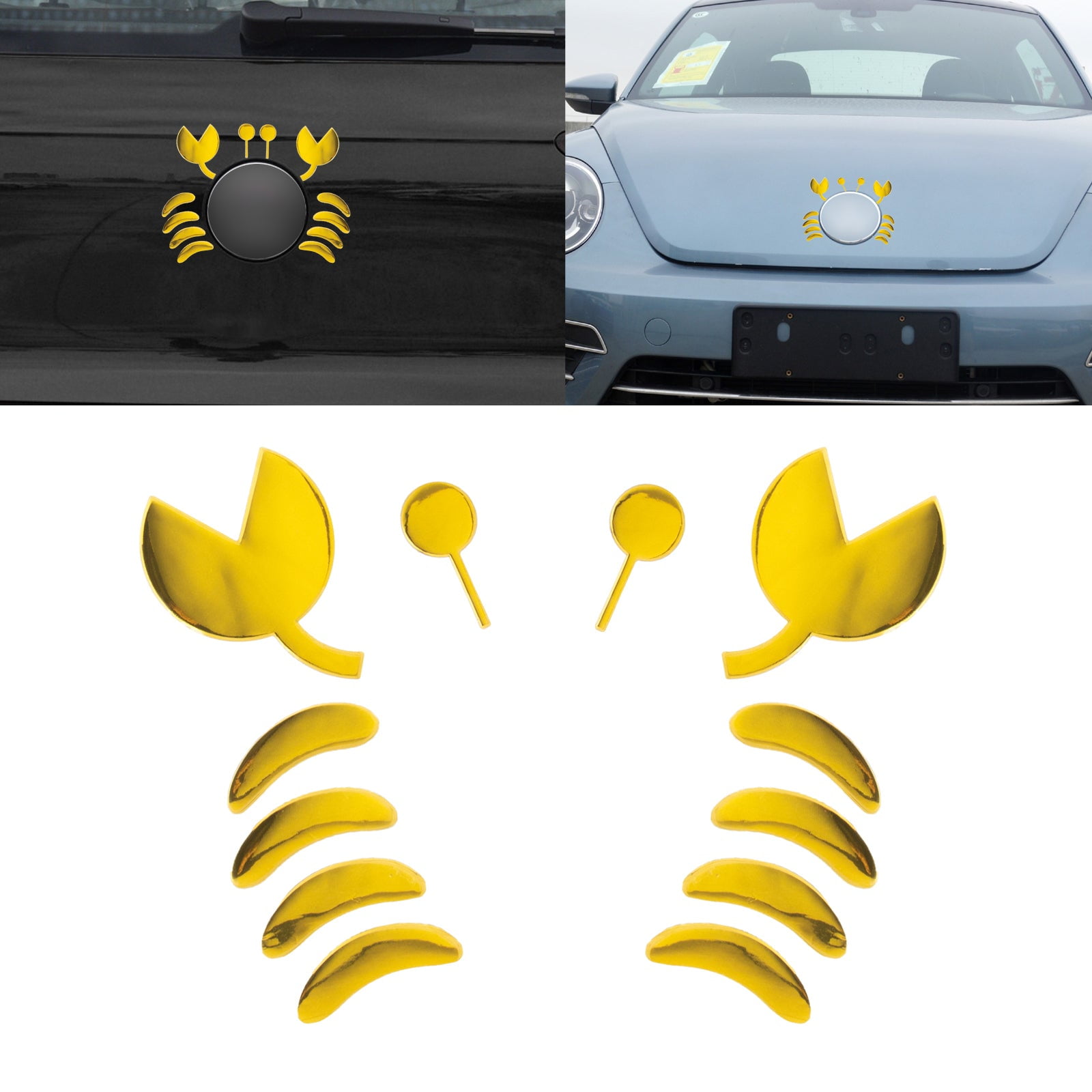 Xotic Tech 3D PVC Crab Style Sticker, Auto Car Emblem Decal Decoration ...